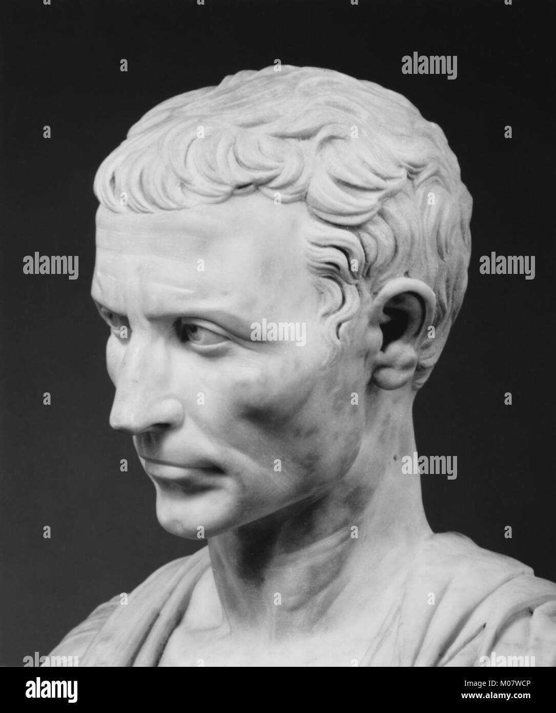 This bust of Julius Caesar captures the likeness of the Roman leader ...