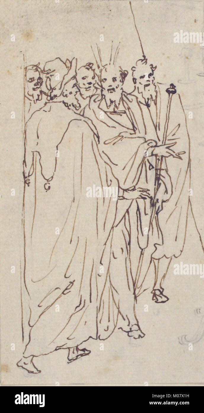 This artwork depicts Moses and other biblical figures, presenting a ...