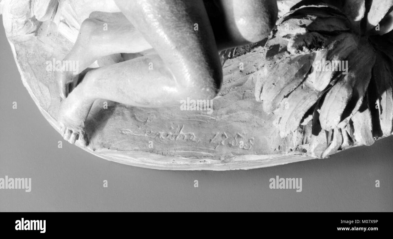 A depiction of the mythological story of Leda and the Swan, showing the transformation of Zeus ...