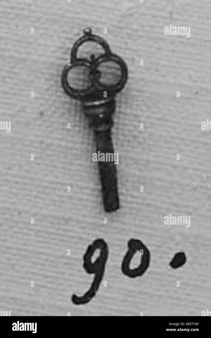 A key, representing functional and decorative design elements typical ...