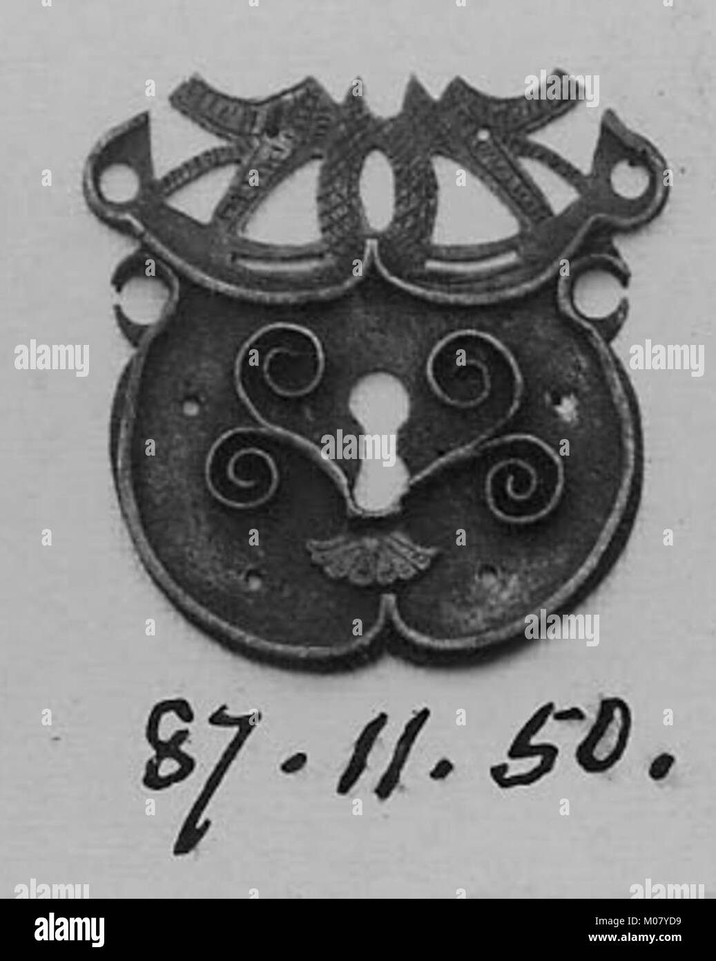 Ancient lock displayed at the Metropolitan Museum of Art, illustrating ...