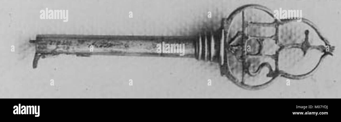 This key is an example of historical lock and key designs, serving both ...