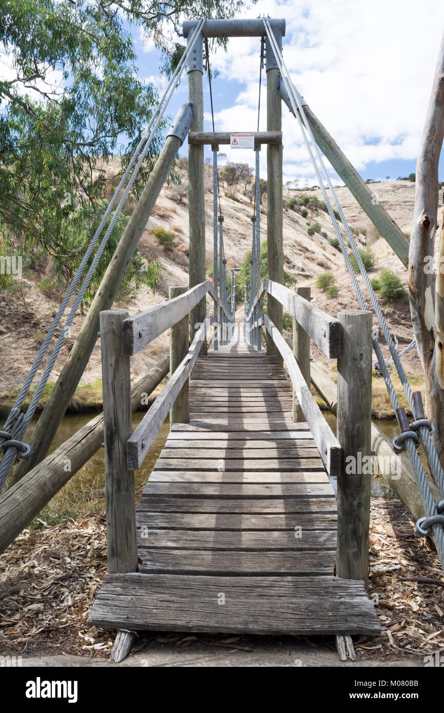 The Old Noarlunga swing bridge built in 1994 crossed the Onkaparinga ...