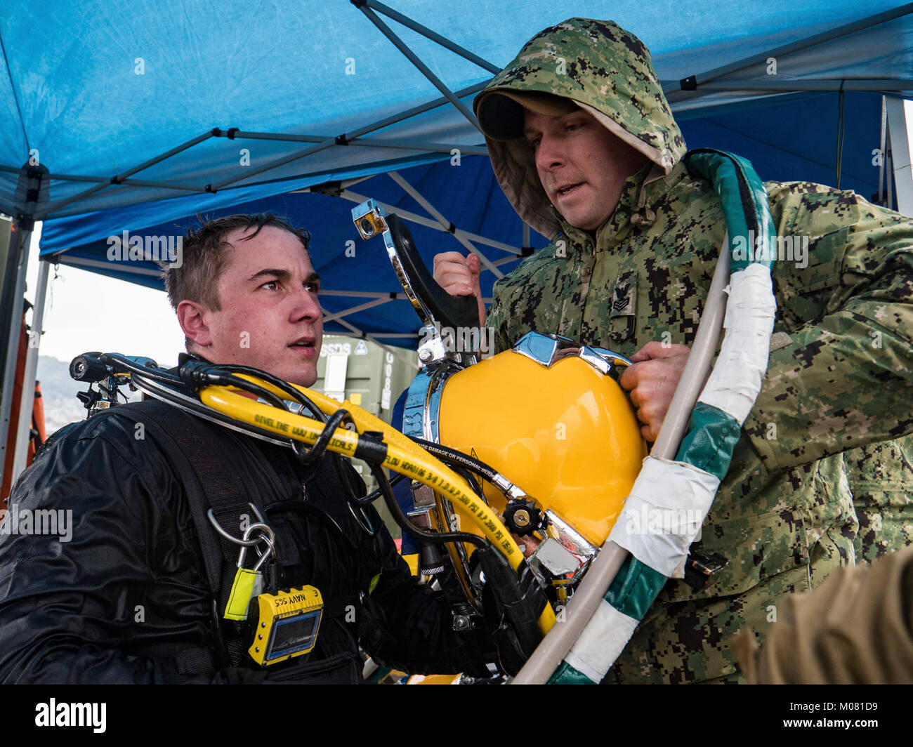 U.S. Navy Hospital Corpsman 1st Class Vernon Goodwin, assigned to ...