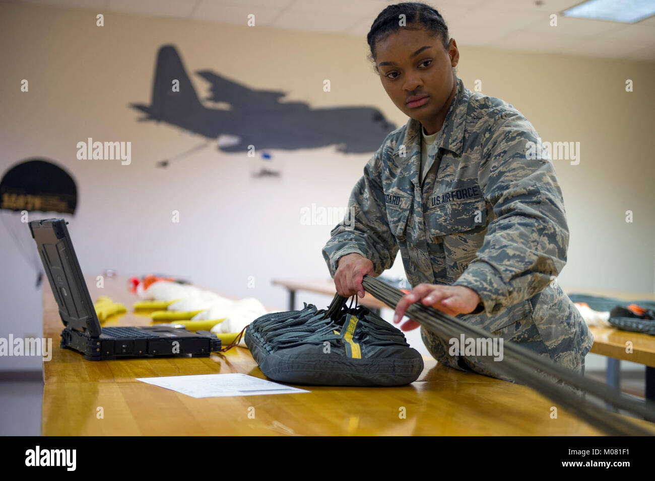 Airman Ann Woodward, 361st Training Squadron aircrew flight equipment ...