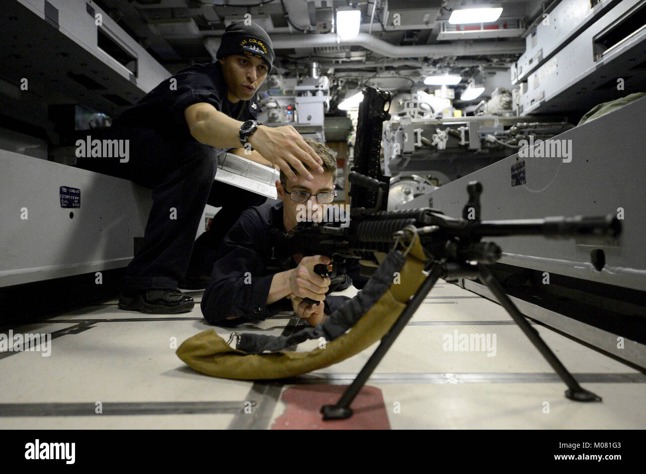 ATLANTIC OCEAN – (Jan. 10, 2018) Machinist Mate (Weapons) 3rd Class ...