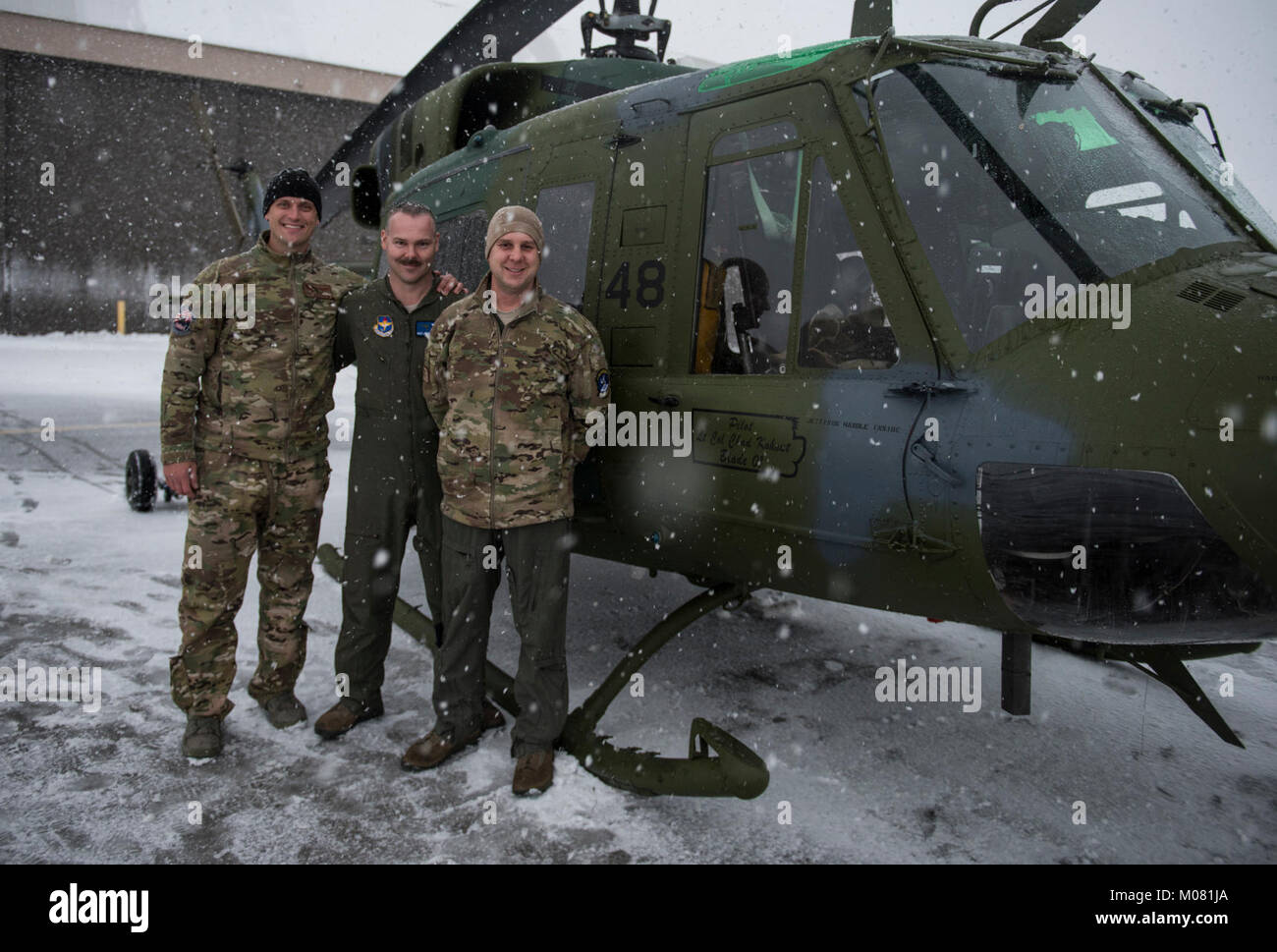 The Crew of UH-1N Huey number 6648 LT Col. Chad Kohout, 36th Rescue ...