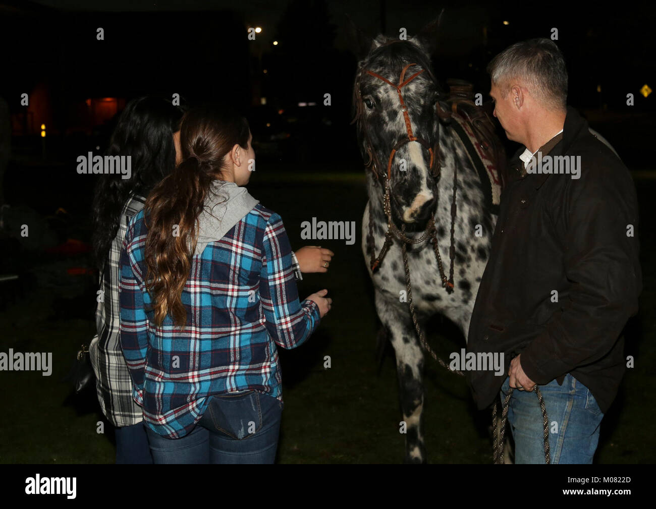 Reserve Officer’ Training Corps Cadets reach out to pet one of the ...