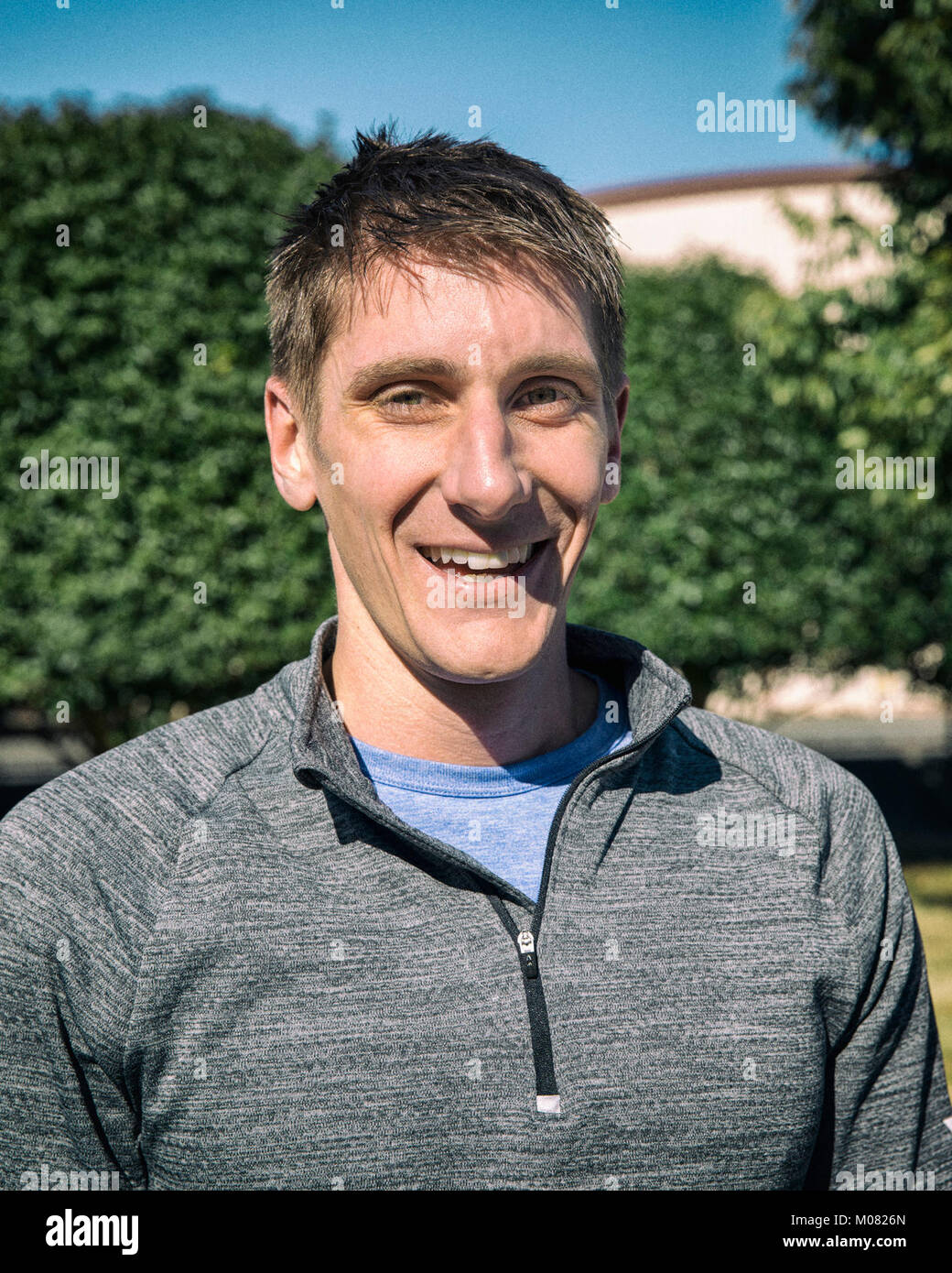 Capt. Noah Palicia, right, 36th Airlift Squadron C-130J pilot, smiles ...
