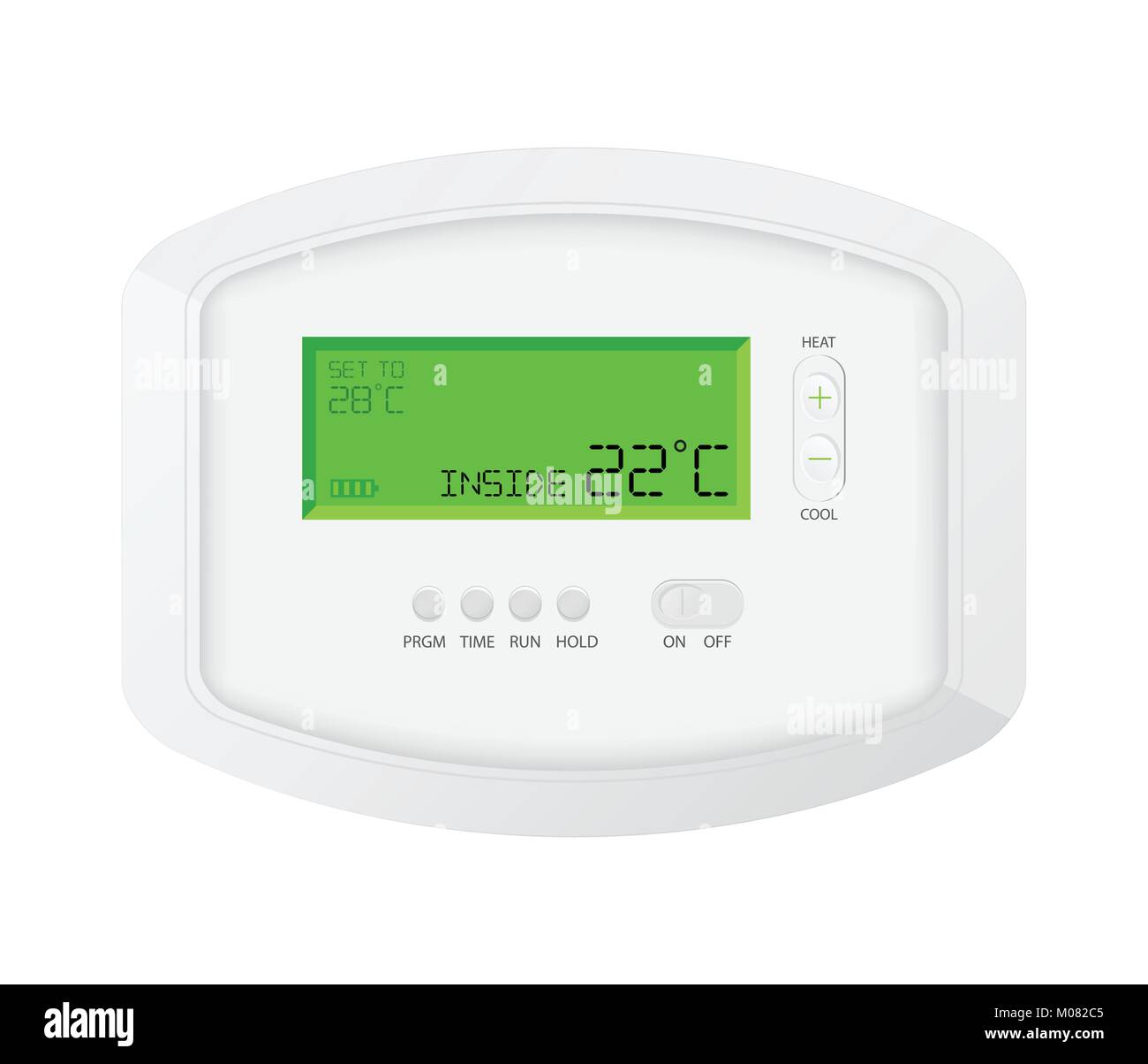 modern programmable thermostat on white background Stock Vector Image ...