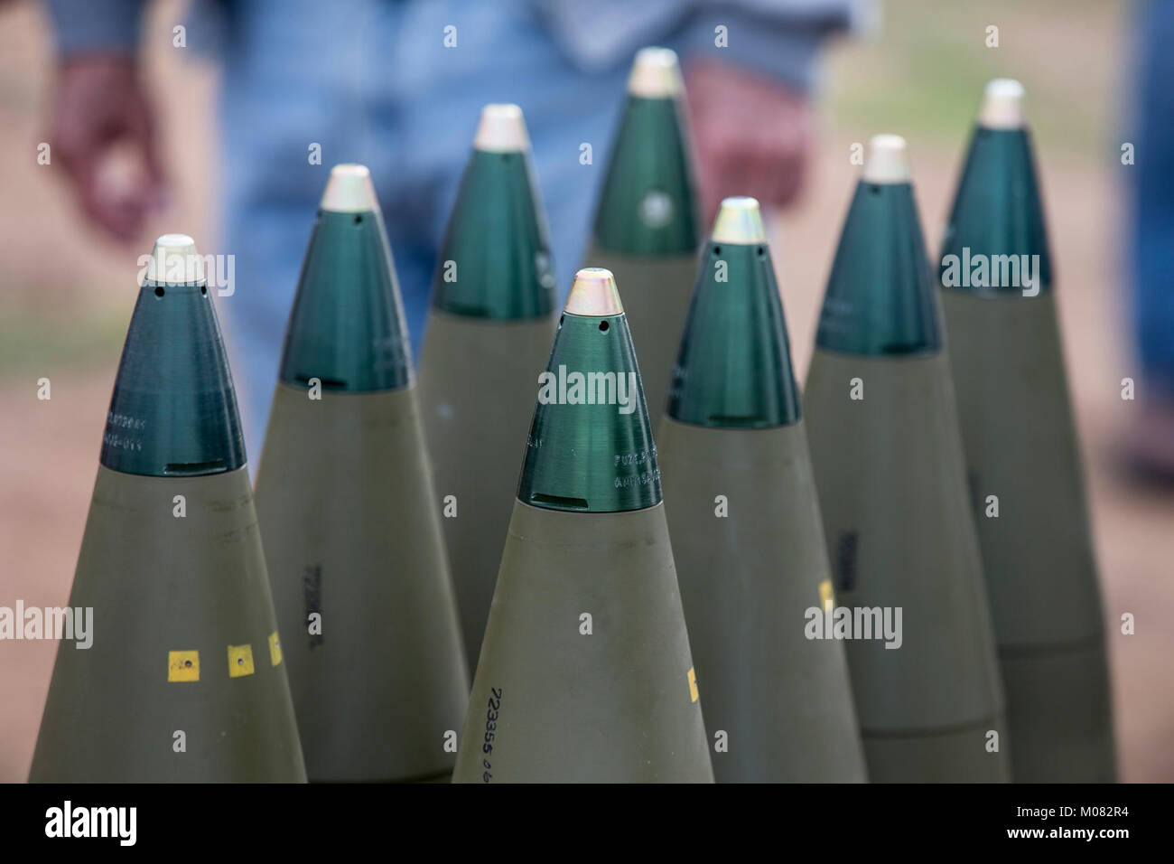 Ammunition for an M777A2 155mm howitzer, property of 11th Marine ...