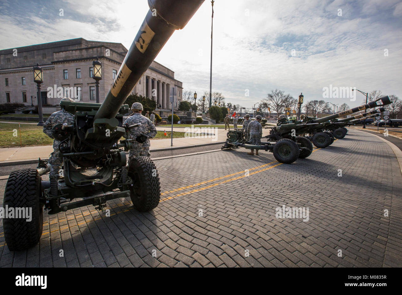 U.S. Army Soldiers with A Battery, 3-112th Field Artillery, New Jersey Army National Guard ...