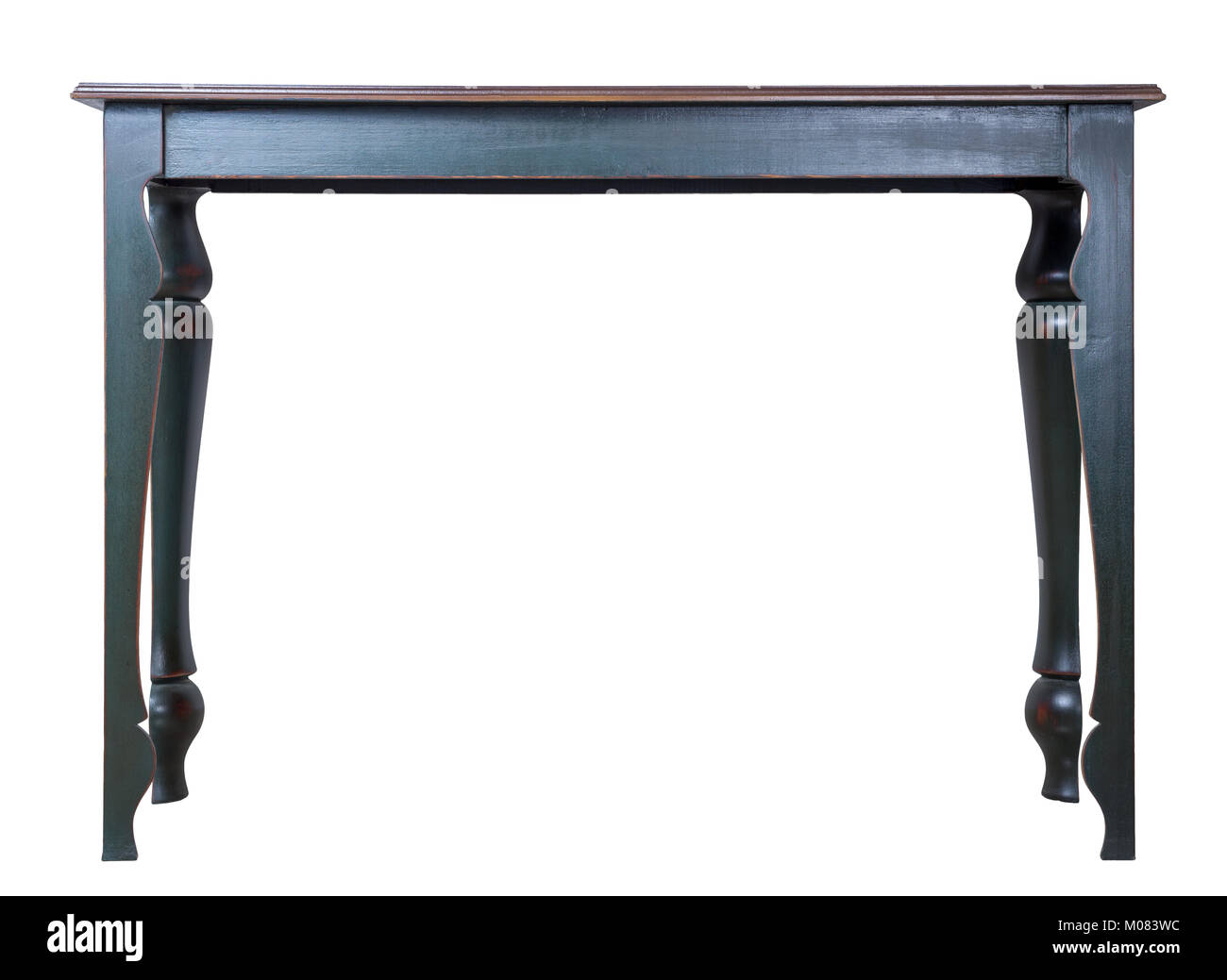 Vintage Furniture - Retro wooden vintage table with blue legs isolated ...