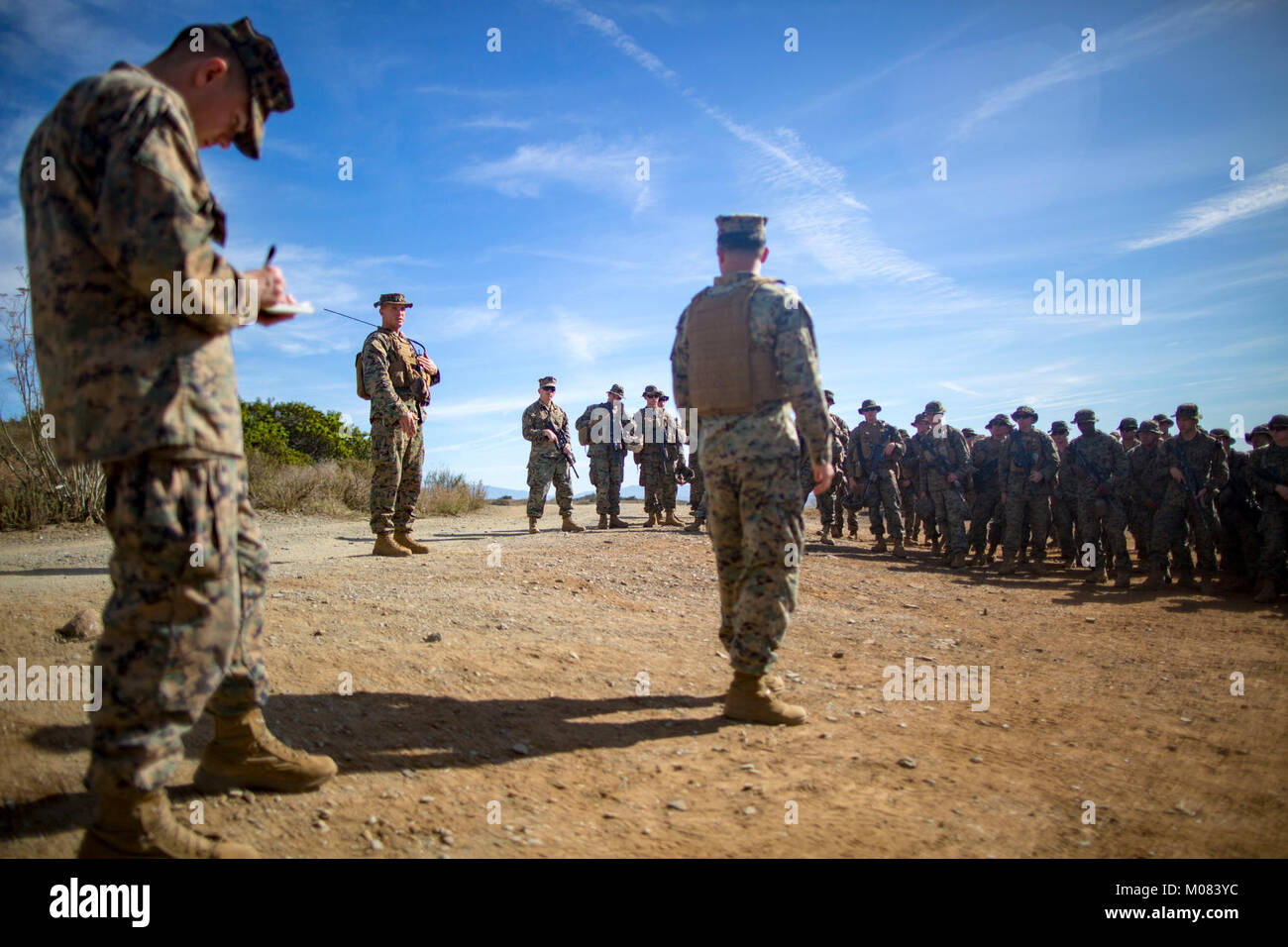 Gunnery Sgt. Matthew Morneau, company gunnery sergeant, Alpha Company ...