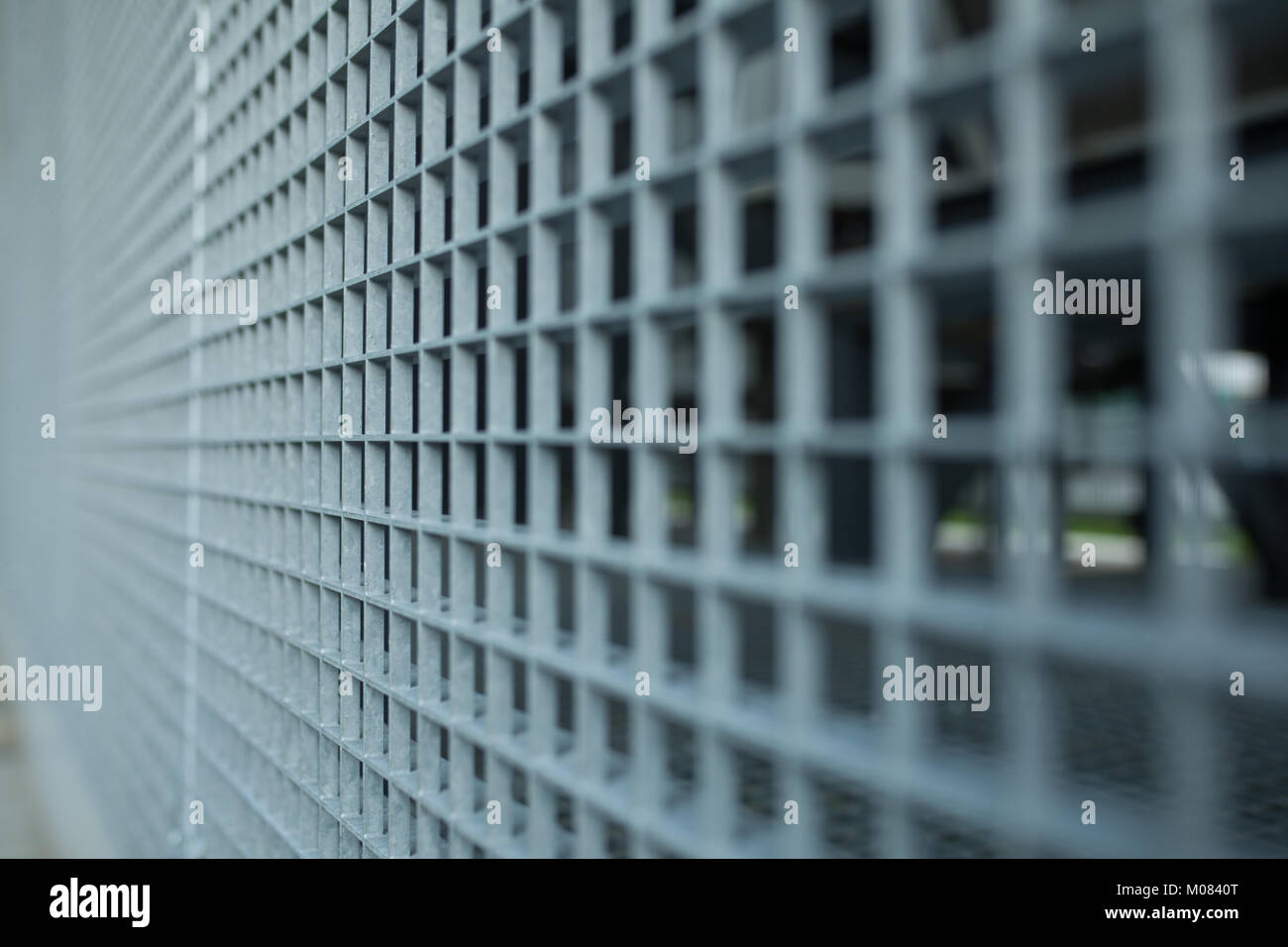 Metal gray lattice with small square cells grid stock background with ...