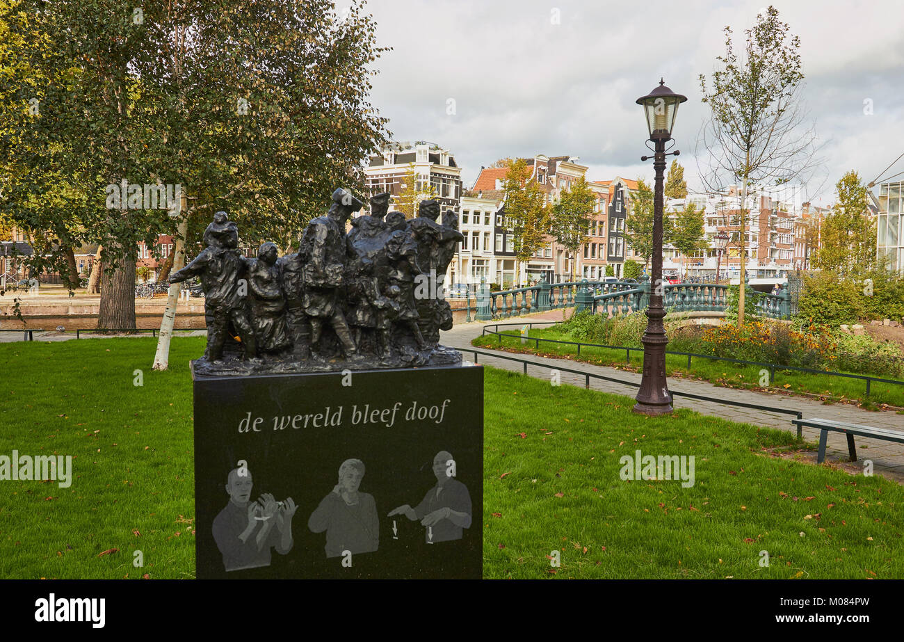 Sculpture in memory of Jewish deaf victims of the Nazi regime 1940-45 ...