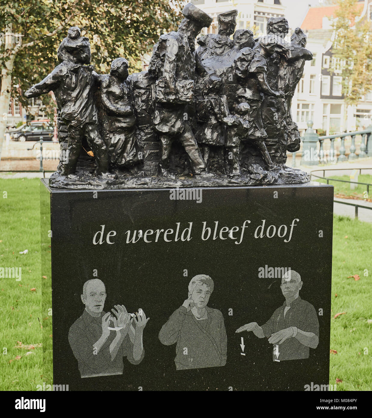 Sculpture in memory of Jewish deaf victims of the Nazi regime 1940-45 ...