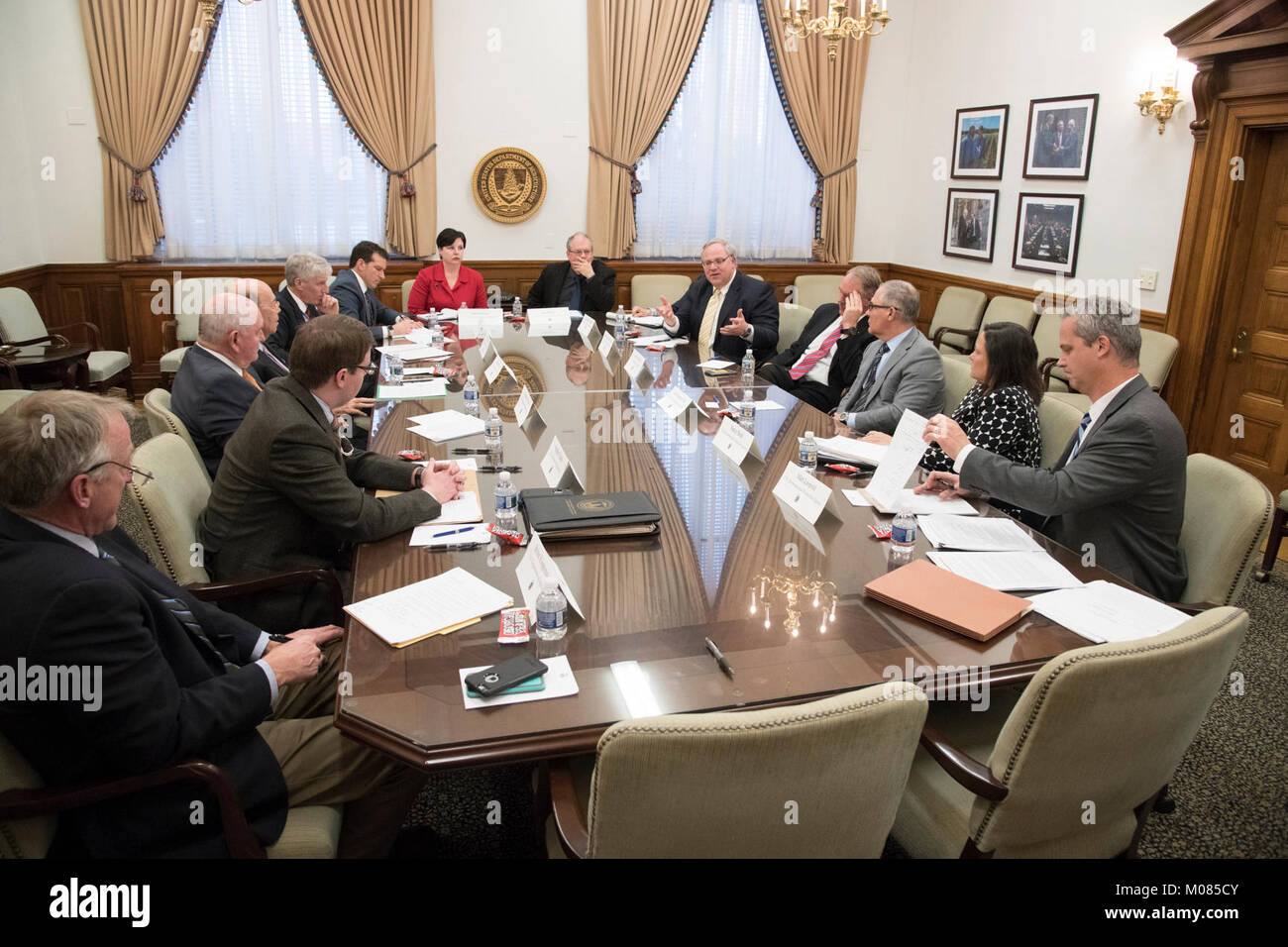 U.S. Department of Interior Deputy Secretary David Bernhardt speaking ...