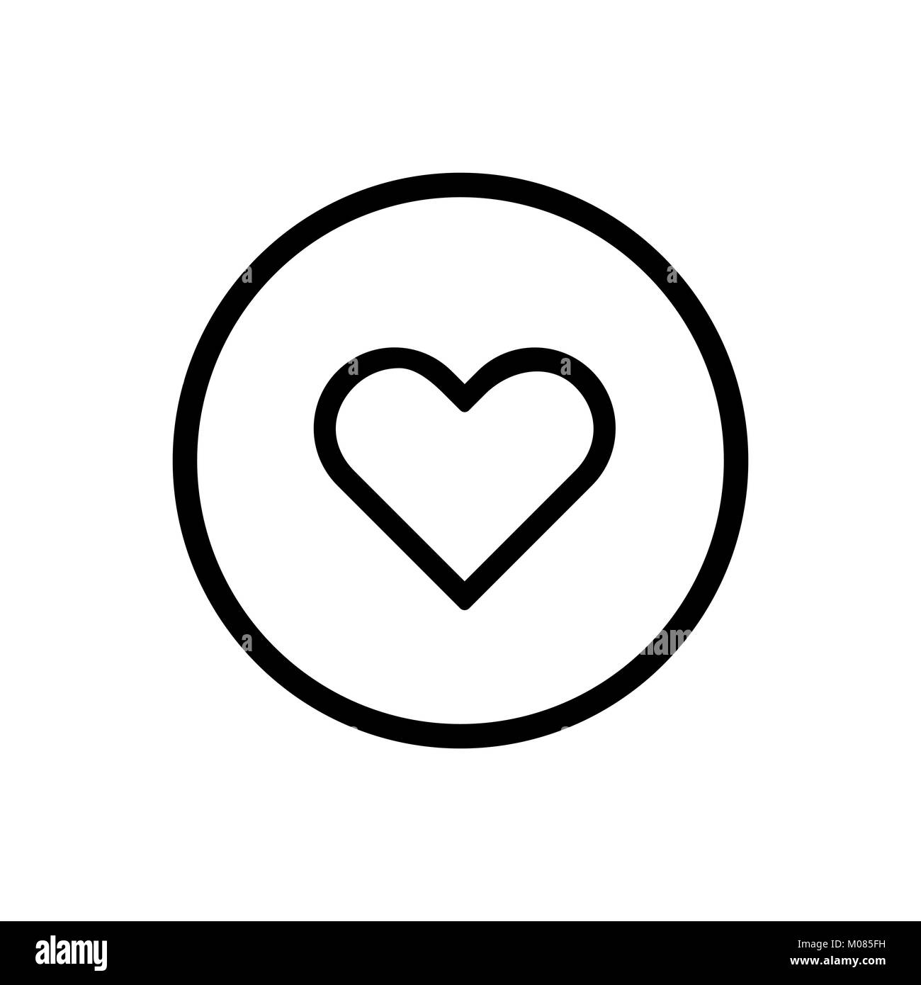 Heart line icon on a white background. Vector illustration Stock Vector ...