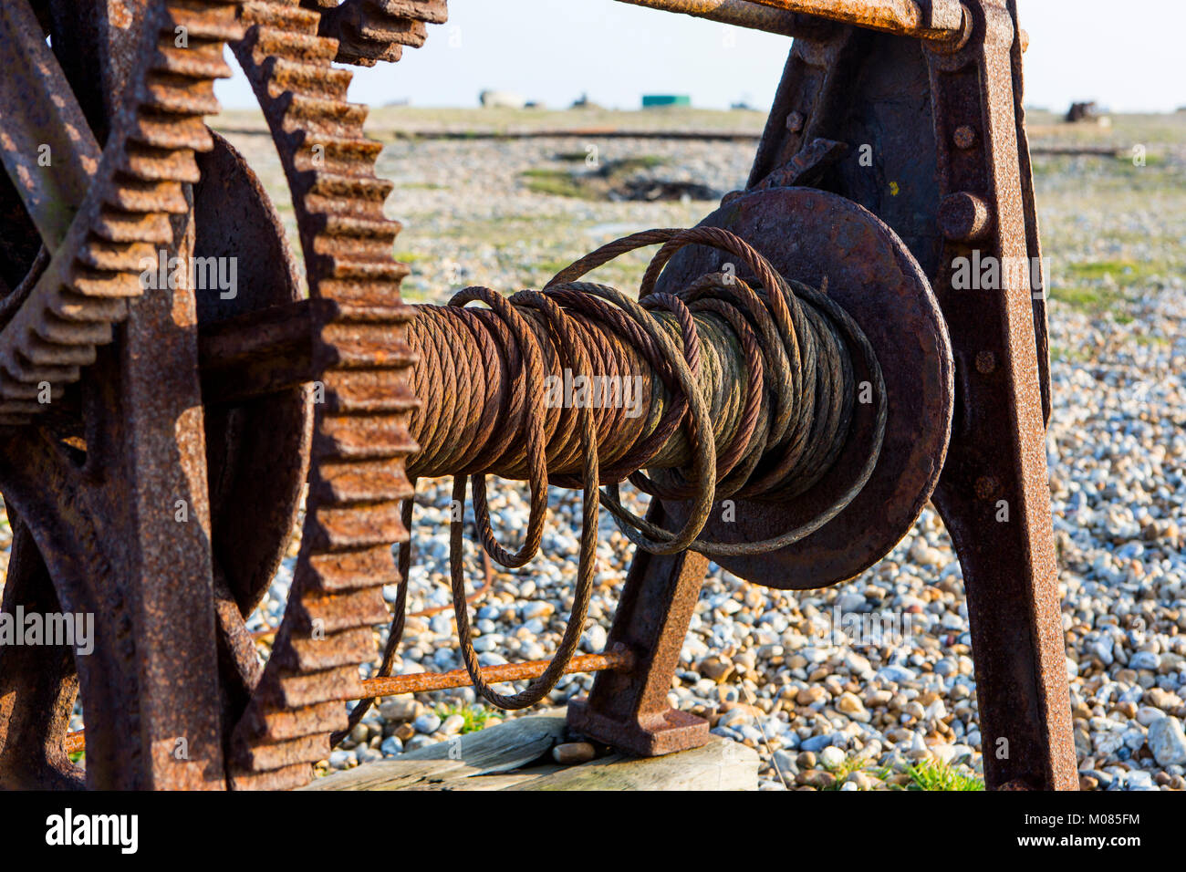 Old rusting winch hi-res stock photography and images - Alamy