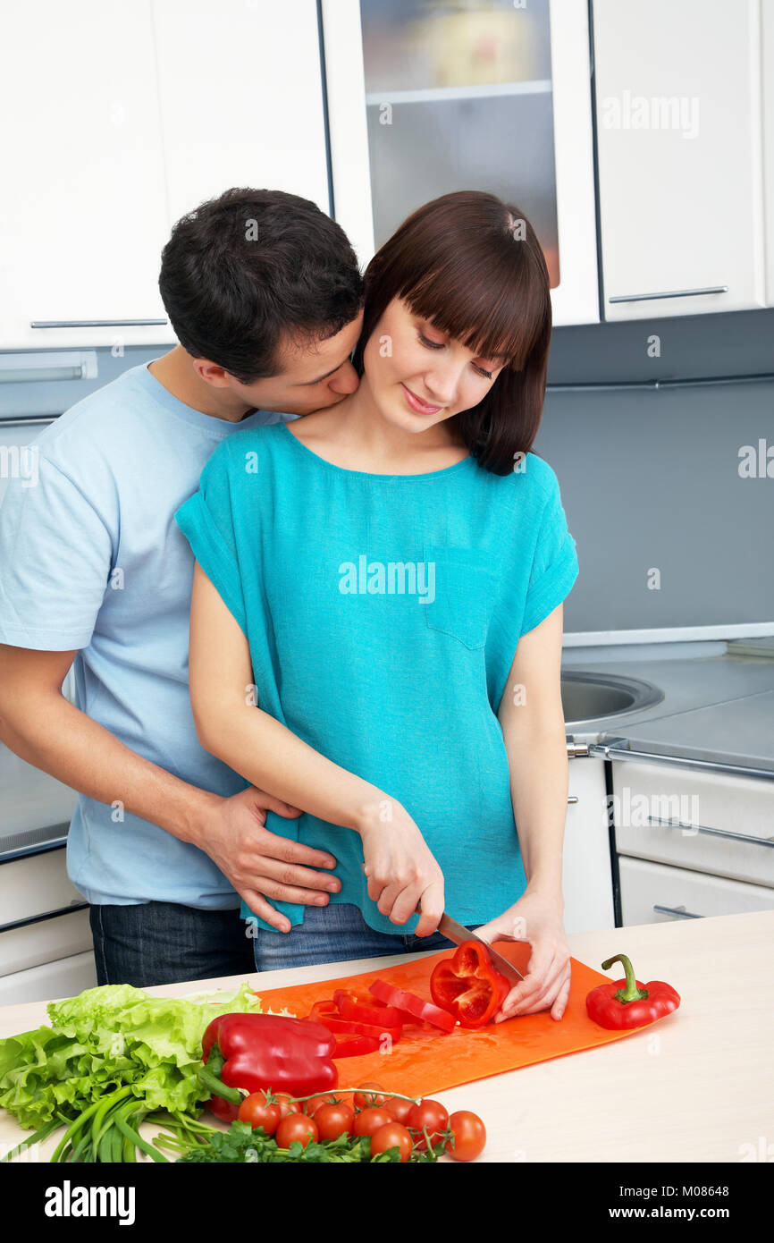 Funny couple kitchen hi-res stock photography and images - Alamy