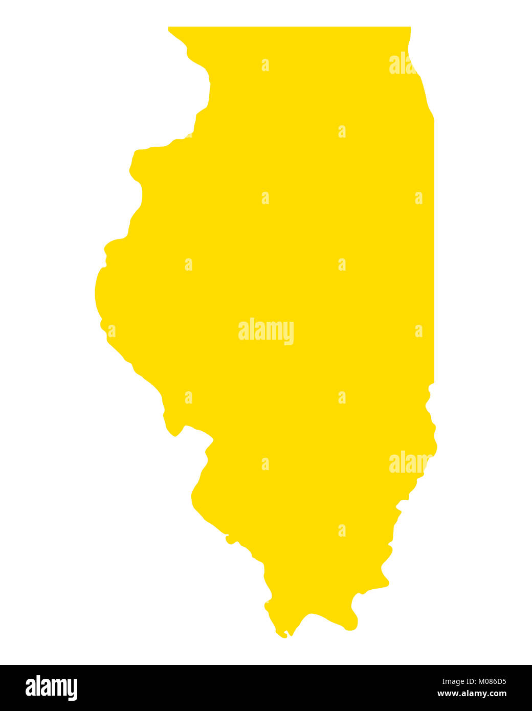 Map of Illinois Stock Photo - Alamy