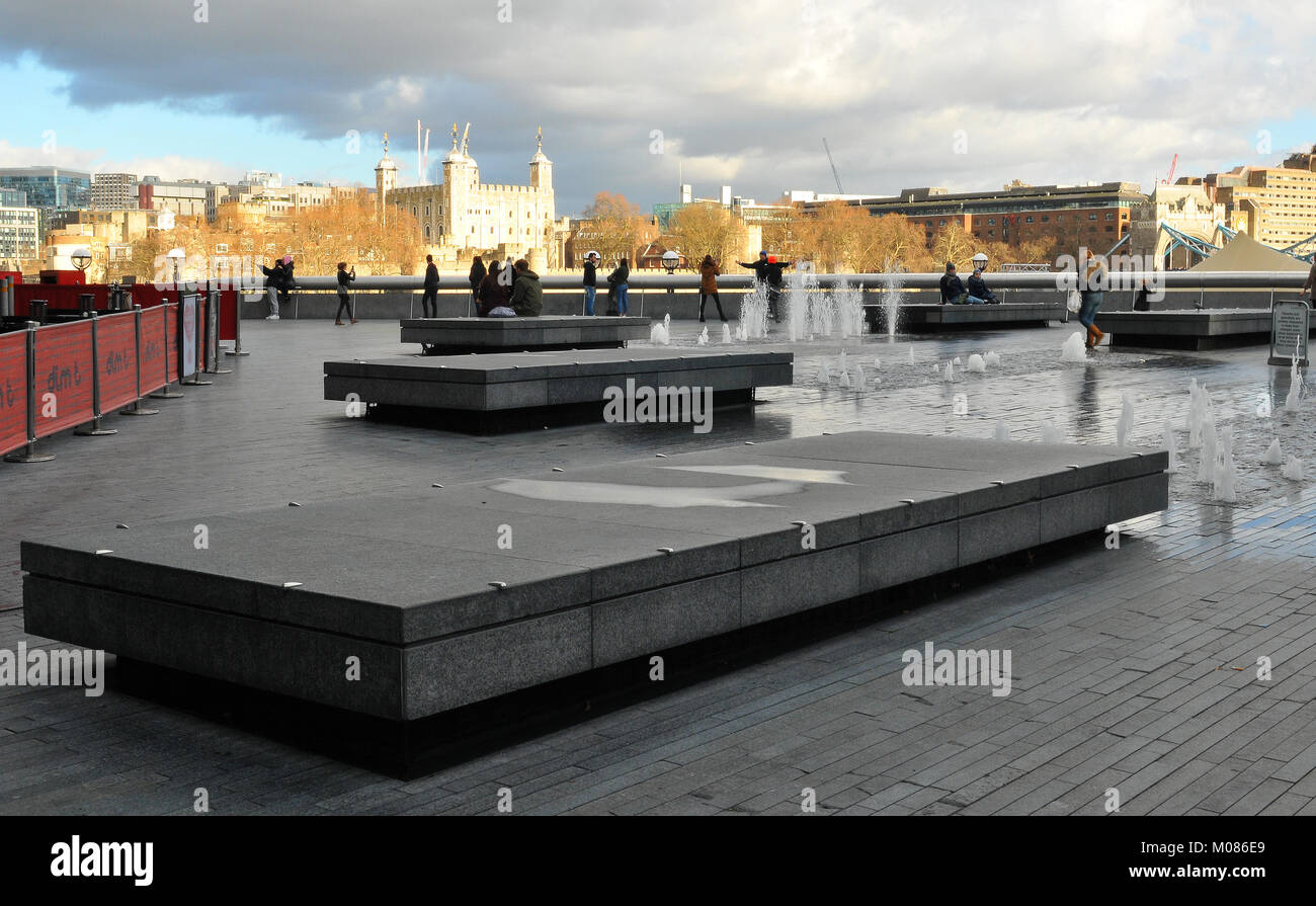 Water features and fountains at more london place on the south bank of ...