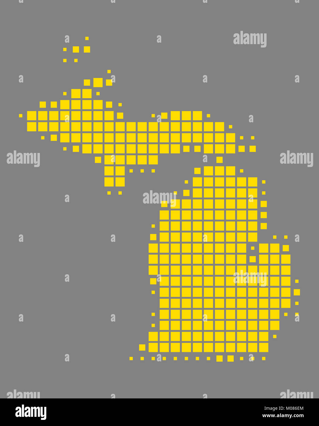Map of Michigan Stock Photo - Alamy