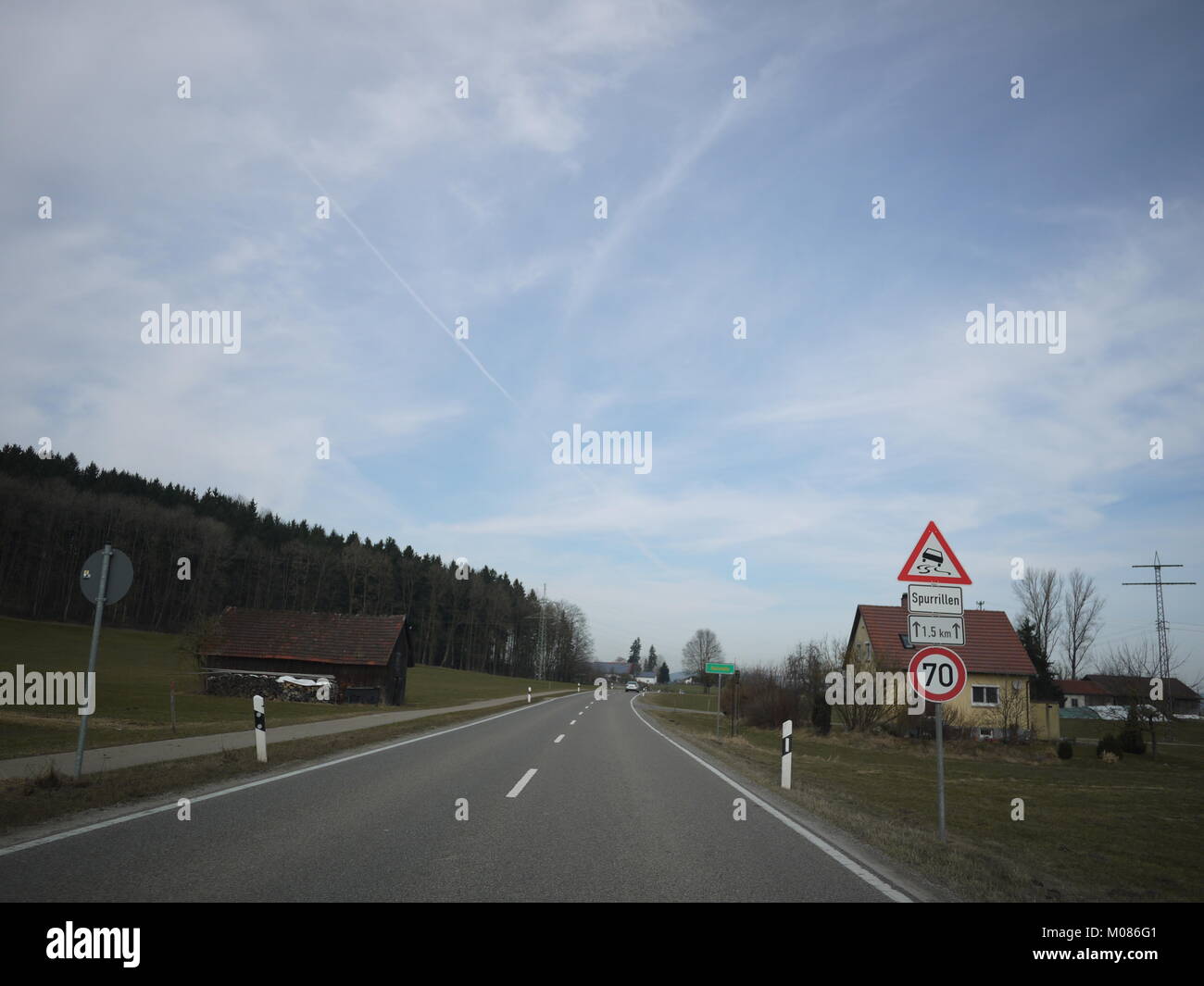 german open street road Stock Photo - Alamy