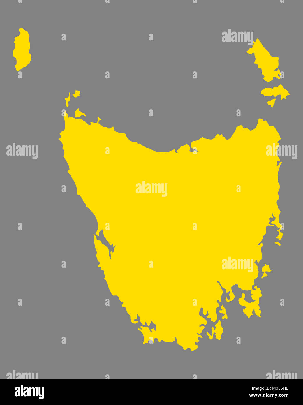 Map of Tasmania Stock Photo - Alamy