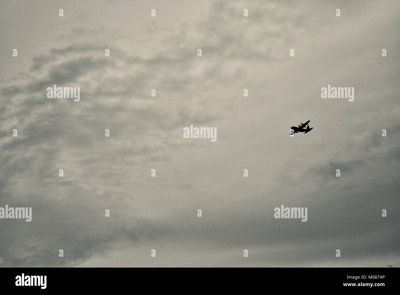 Plane from the Royal Australian Air Force flying over magnetic Island ...
