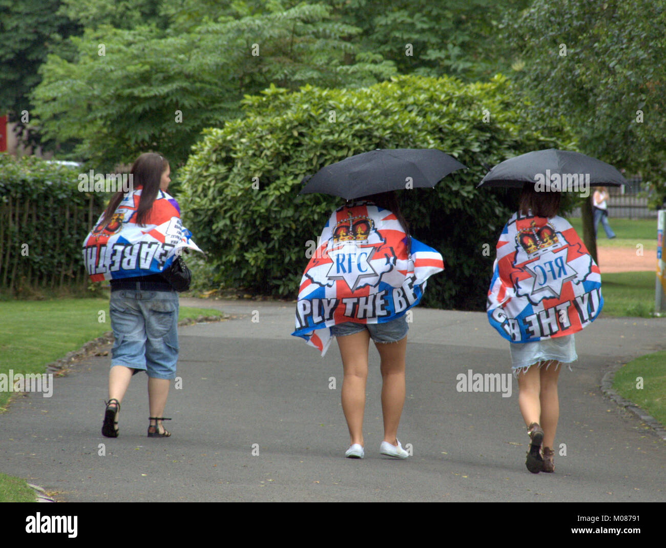 Glasgow Rangers orange order celebration flag in kelvingrove Glasgow ...