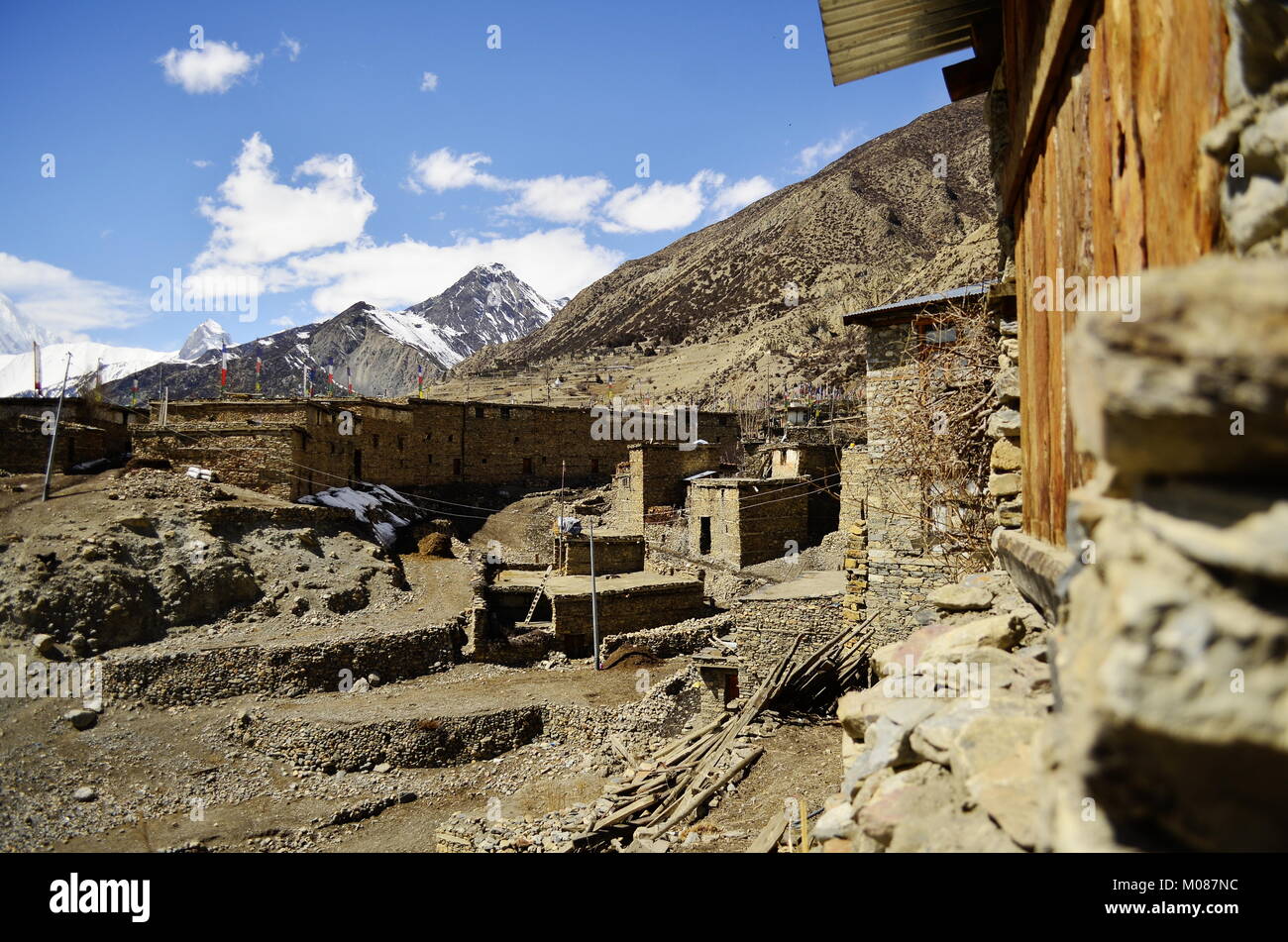 Nepal Landscape Village Mountain Stock Photos & Nepal Landscape Village ...