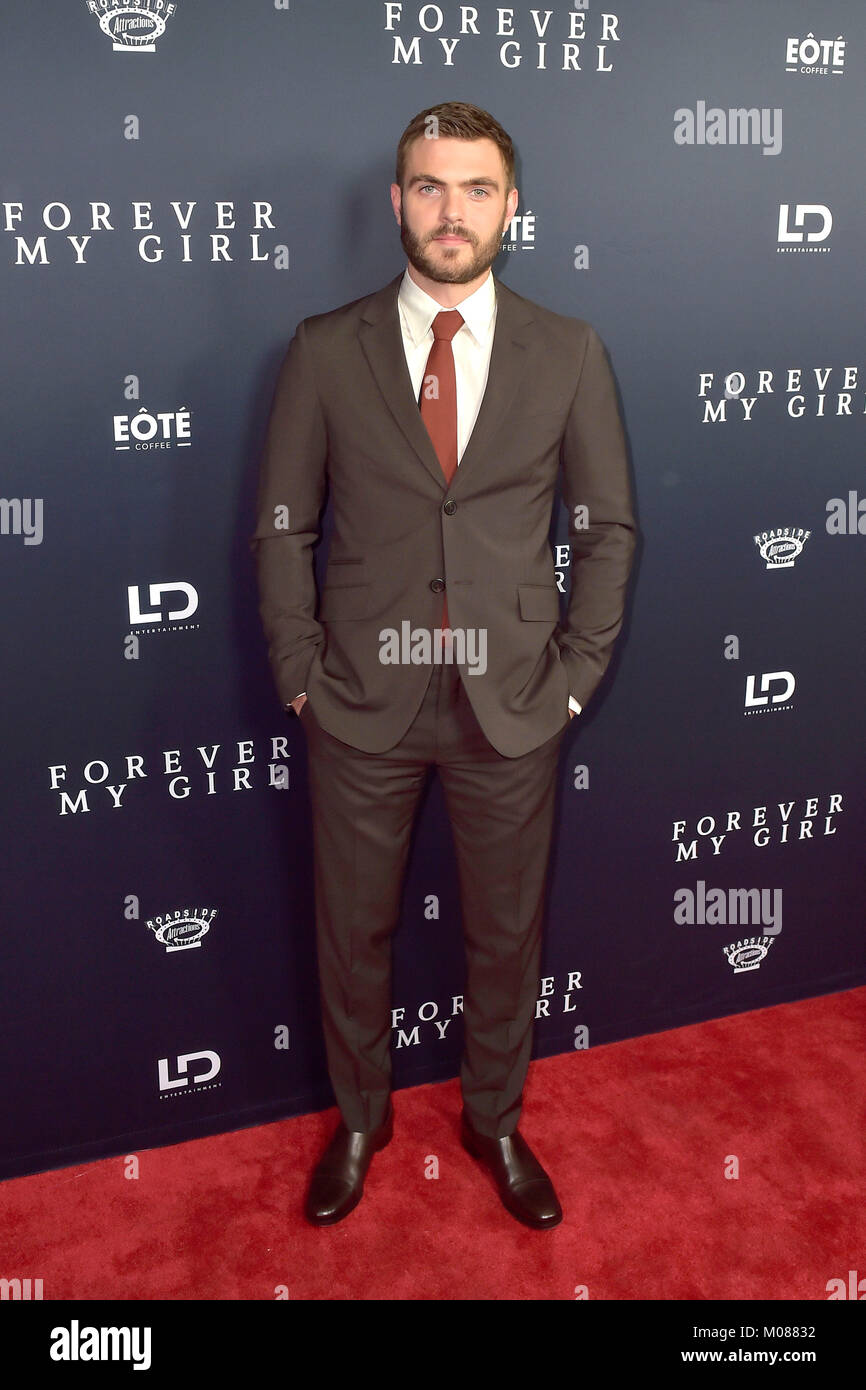 Alex Roe attends the 'Forever My Girl' premiere at the London Hotel on ...