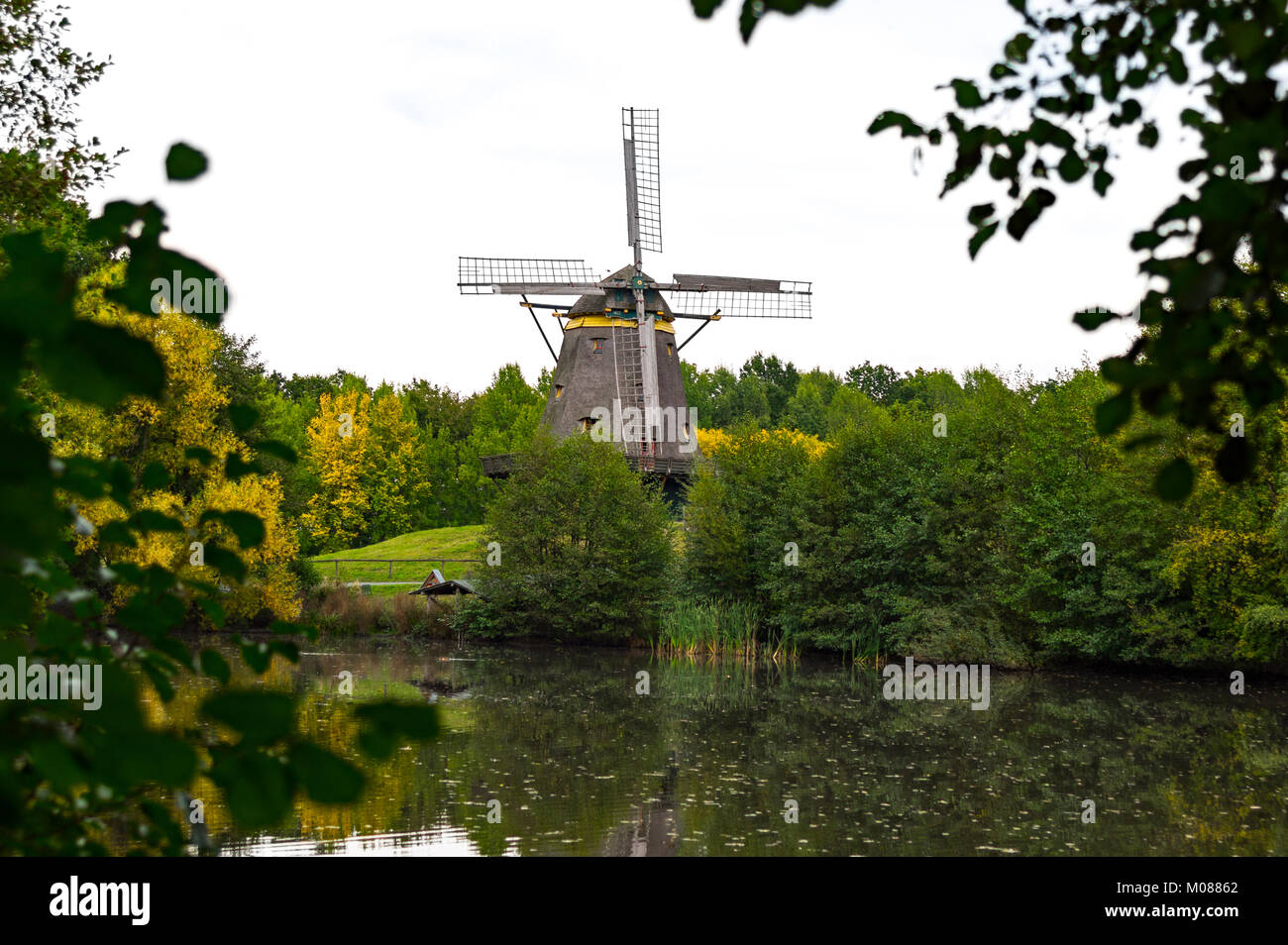Ancient wooden windmill in Germany Stock Photo - Alamy