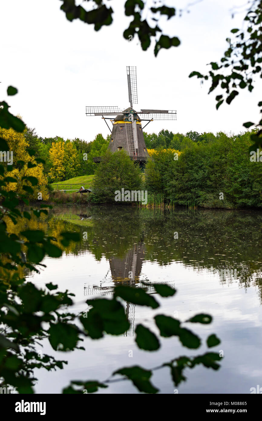 Ancient wooden windmill in Germany Stock Photo - Alamy