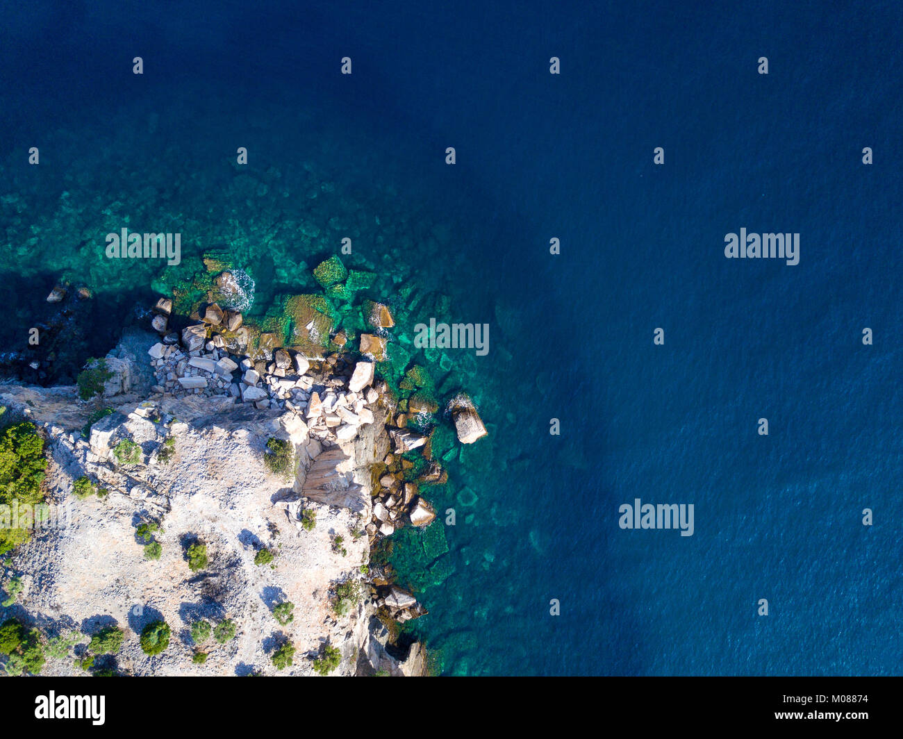 Aerial view of mediterranean seashore Stock Photo - Alamy