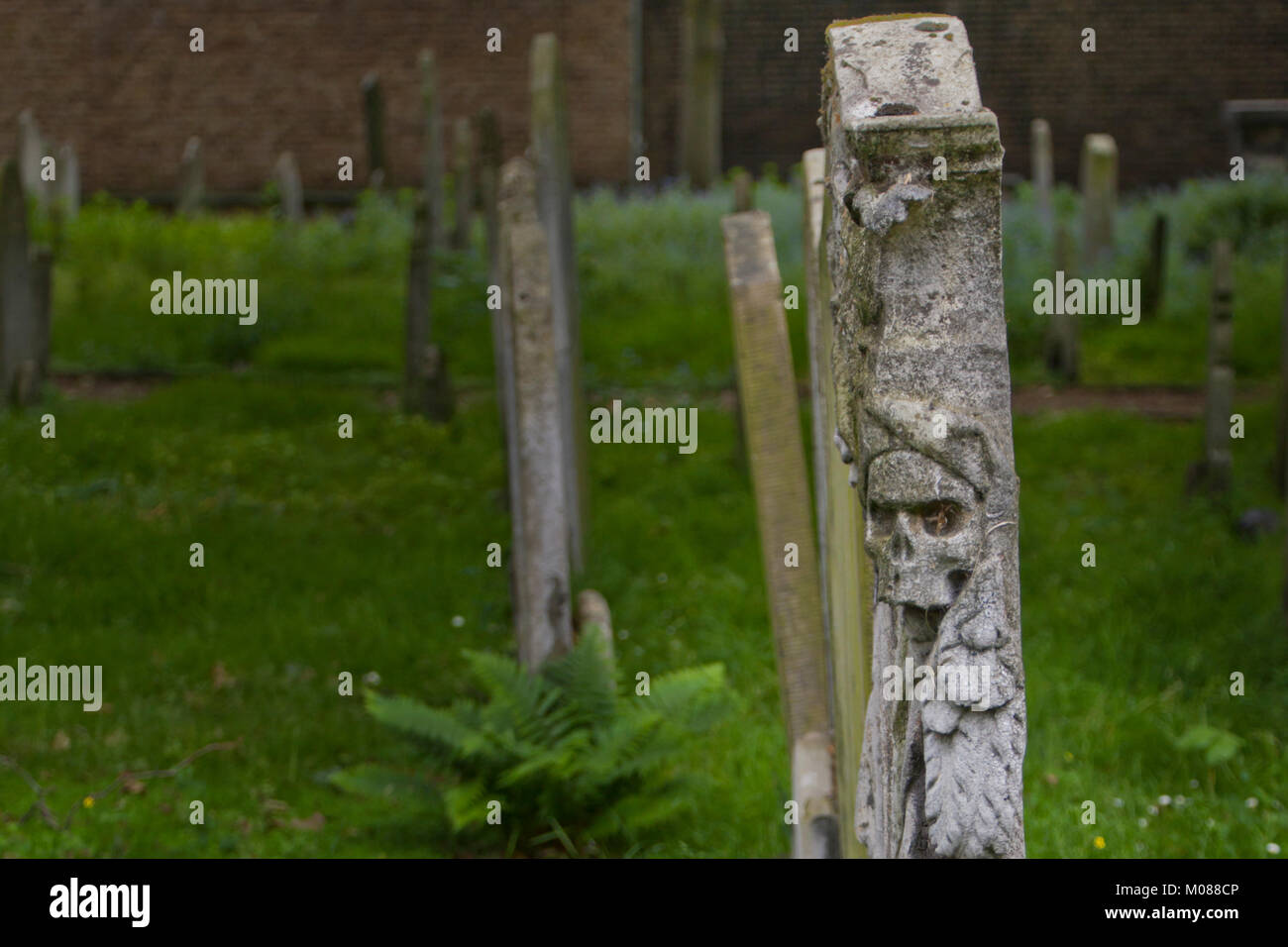 London burial ground skull hi-res stock photography and images - Alamy