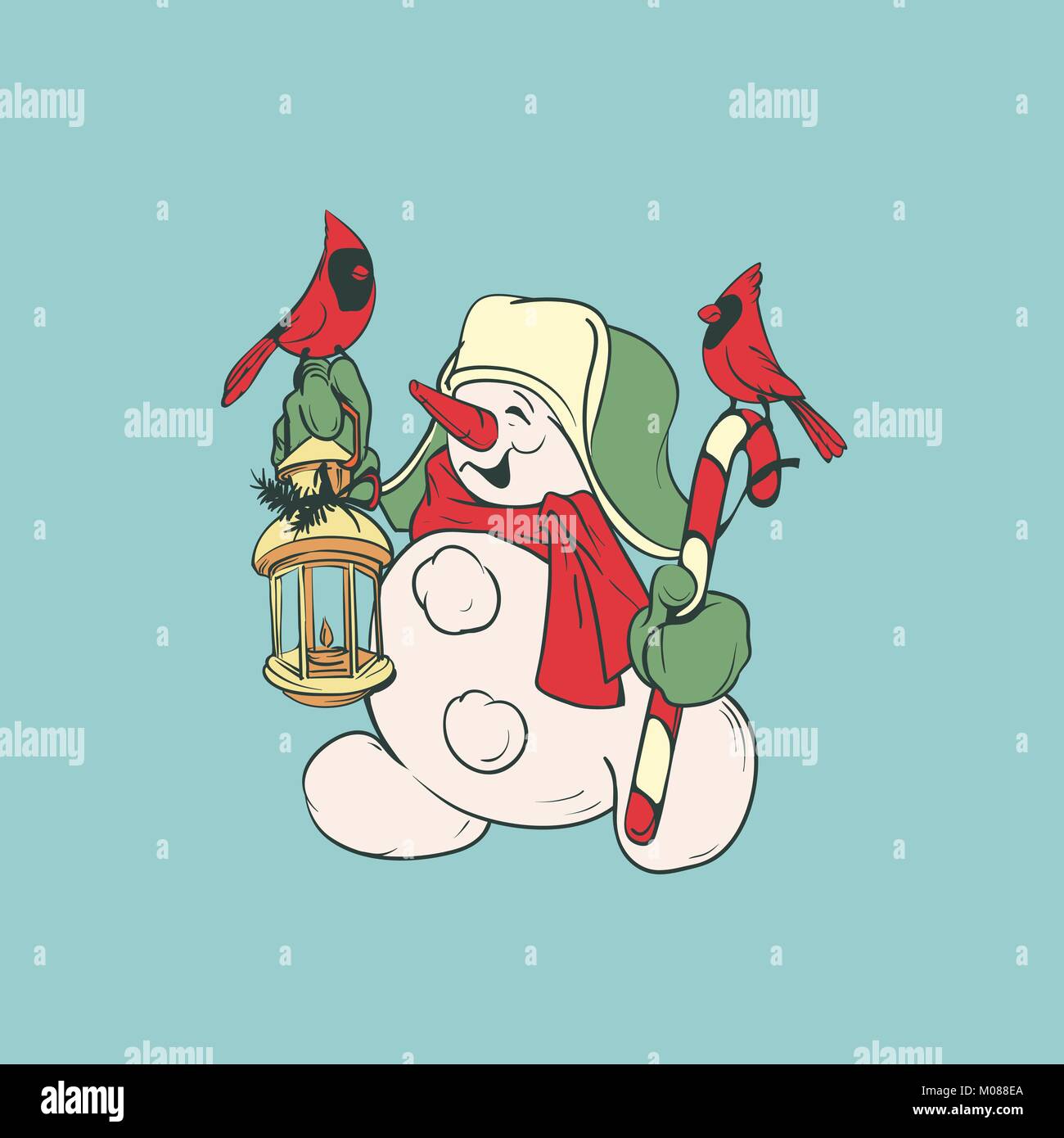 Cardinal bird illustration Stock Vector Images - Alamy