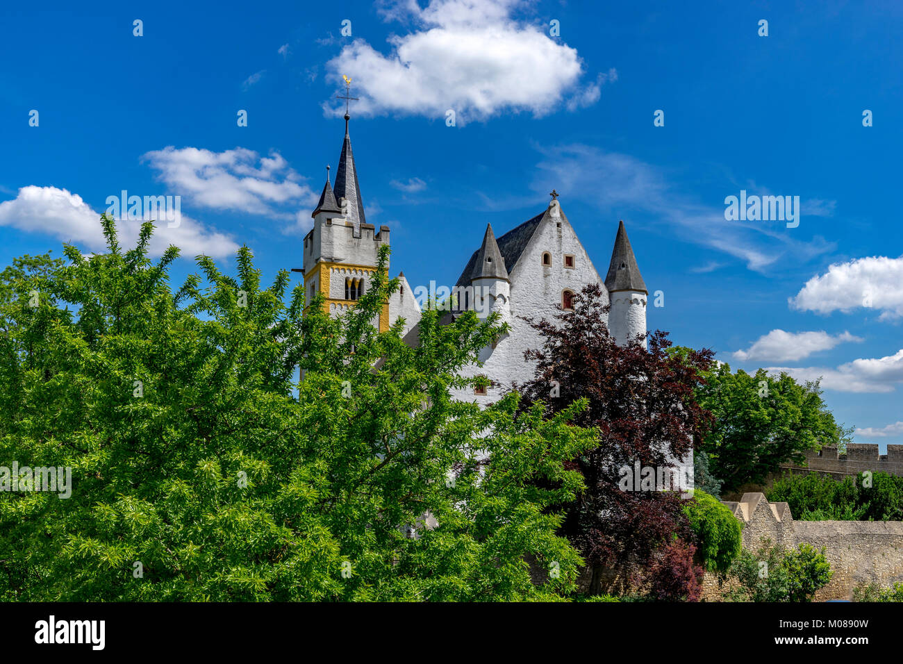 Burgkirche Castle Church at Ober Ingelheim City Rhine Hesse, Rhineland ...