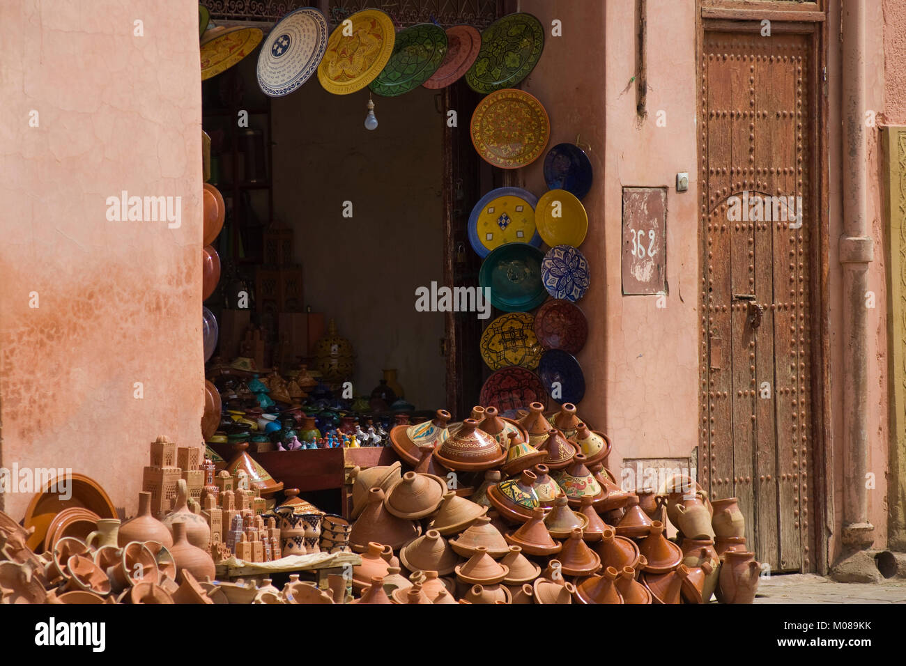 Selection of colorful Moroccan tajines. Traditional dish, meat and ...
