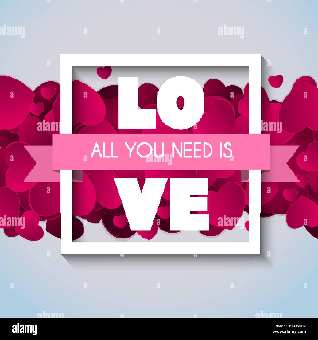 Valentine's Day Heart Love and Feelings Background Design. Vector ...
