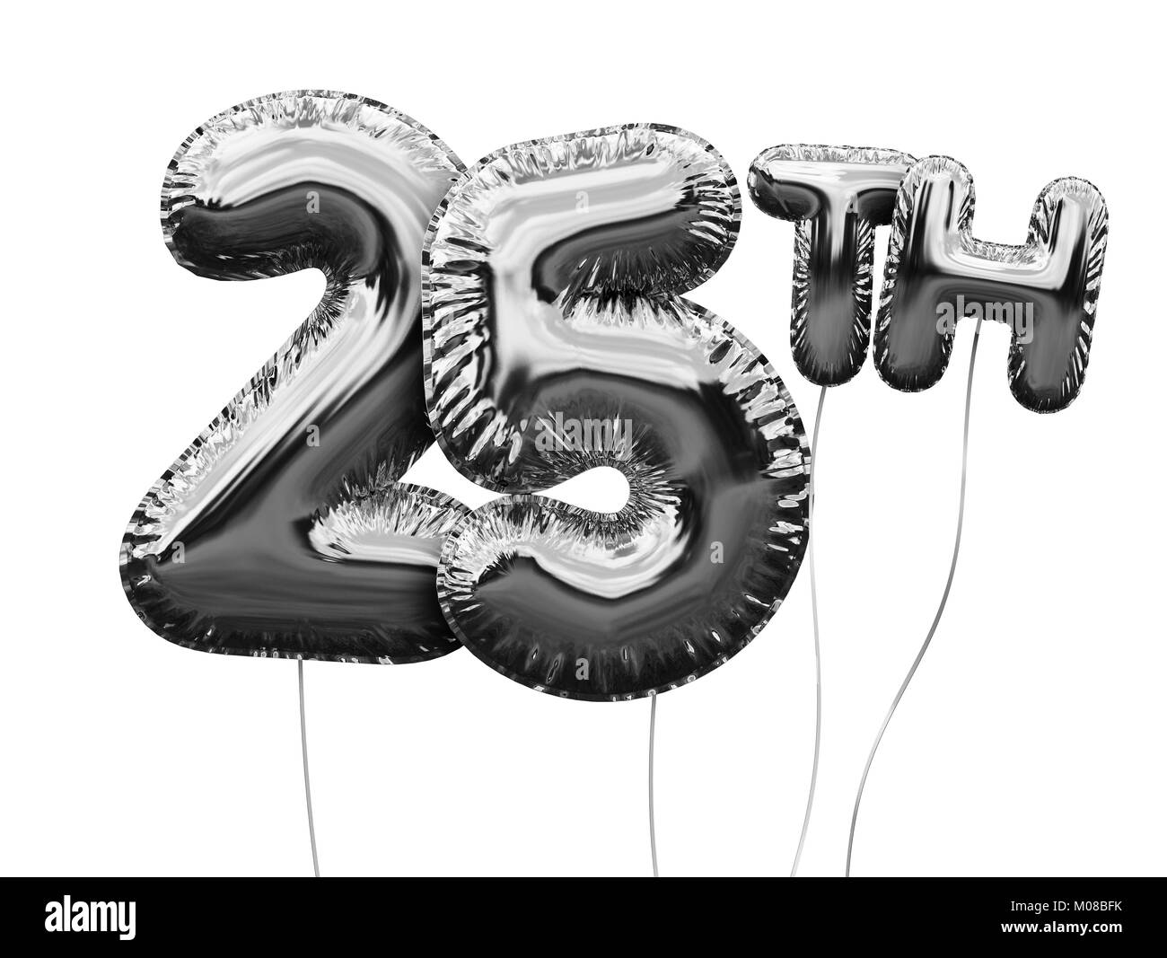 Silver number 25 party Black and White Stock Photos & Images - Alamy