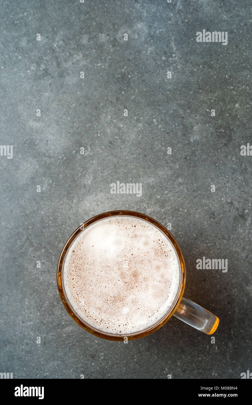 Mug of beer. Top view Stock Photo - Alamy