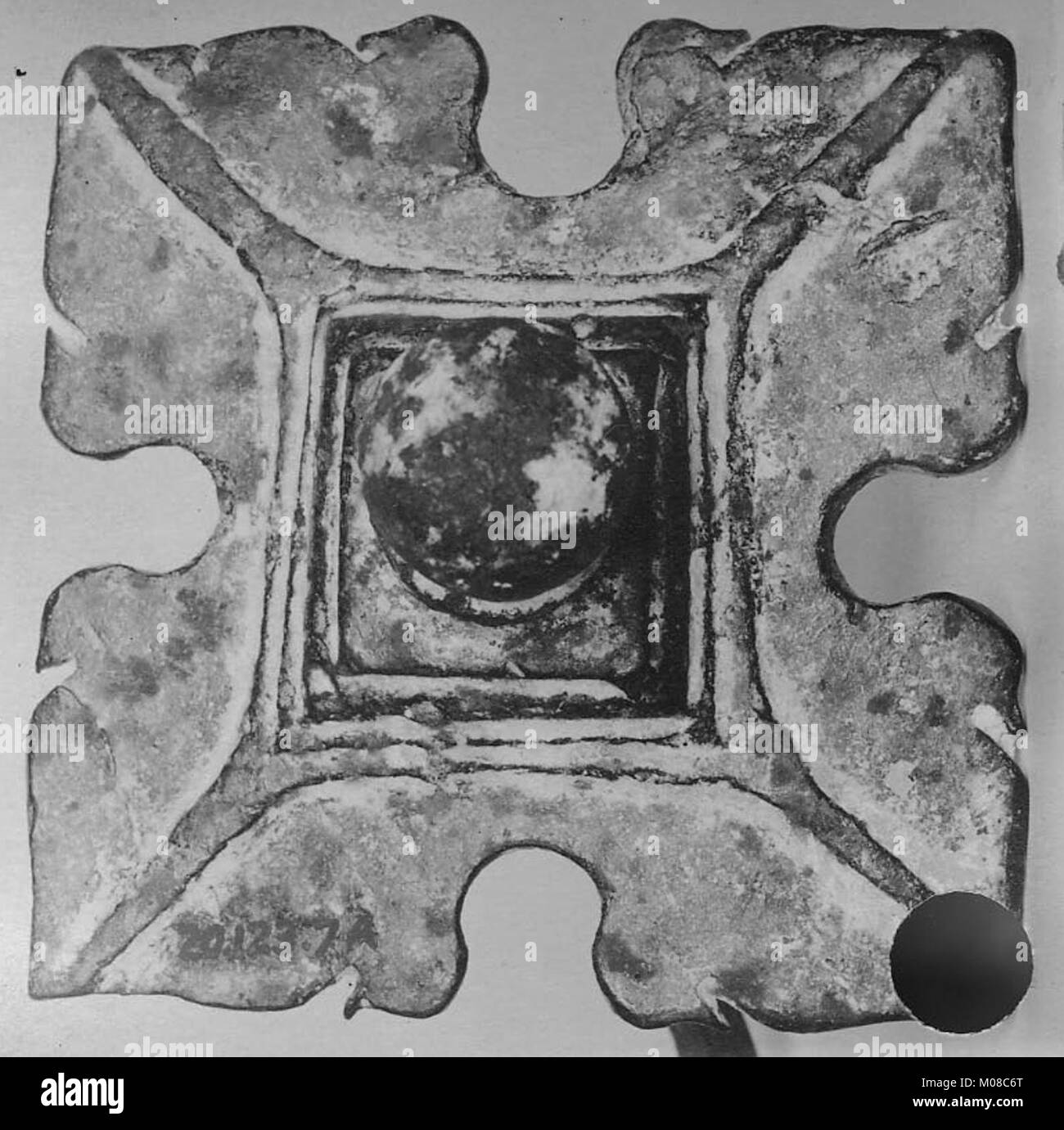This preserved nail head demonstrates historical metalwork ...