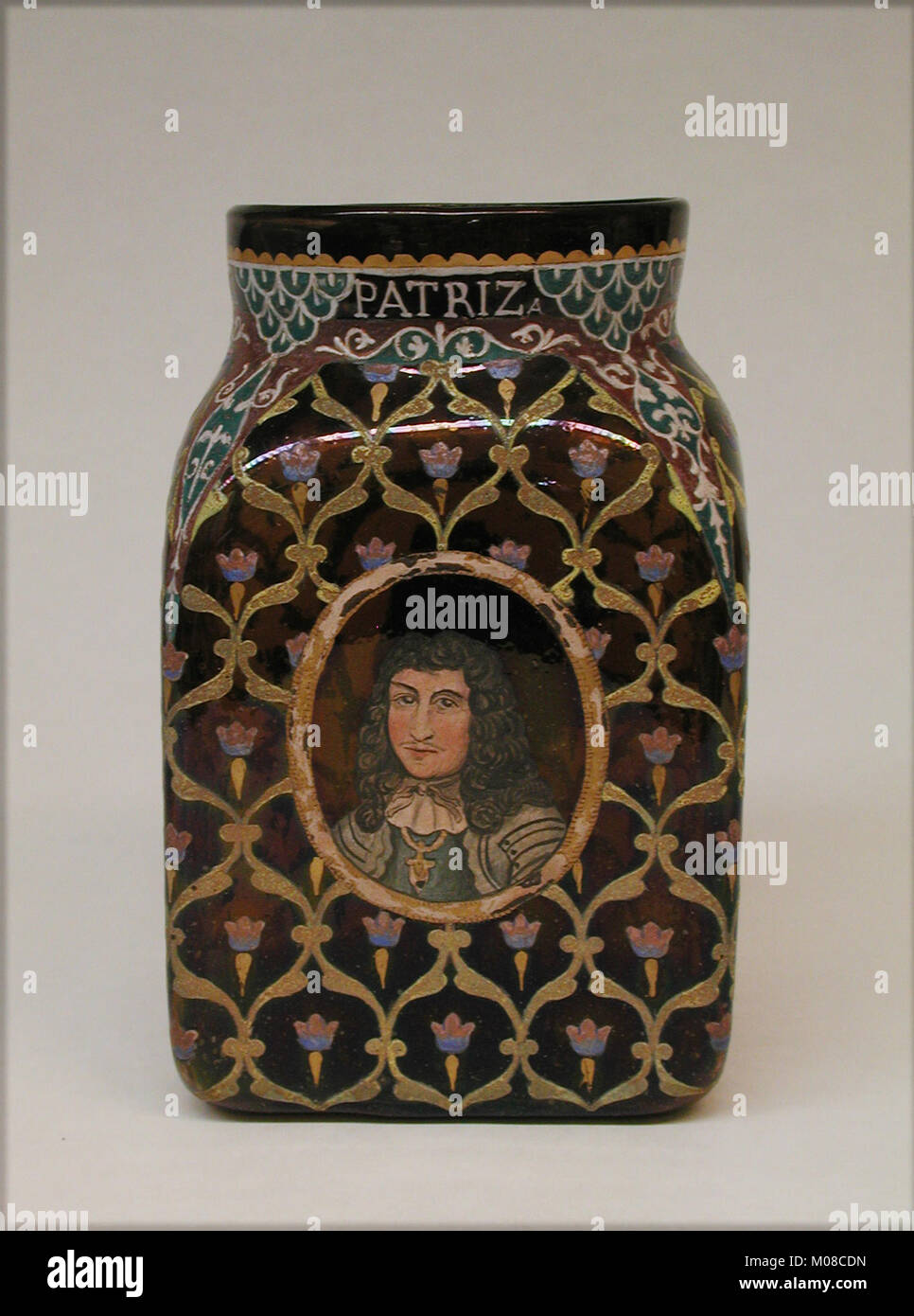 A jar, possibly of ancient origin, representing a form of container ...