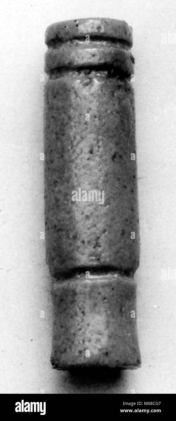 This kohl tube is an ancient object used for holding kohl, a powdered ...