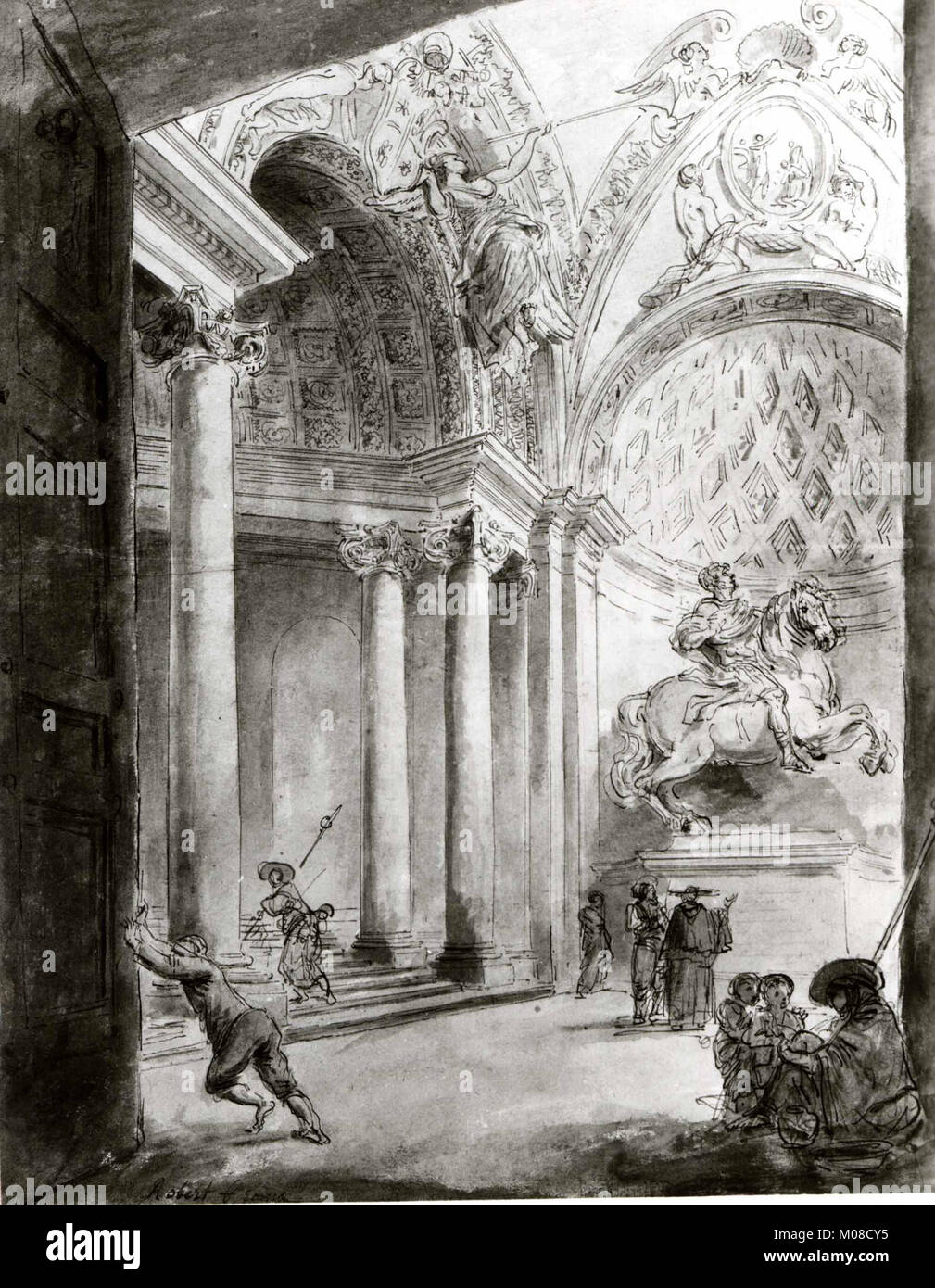 This depiction of the interior of Saint Peter's Basilica in Vatican ...