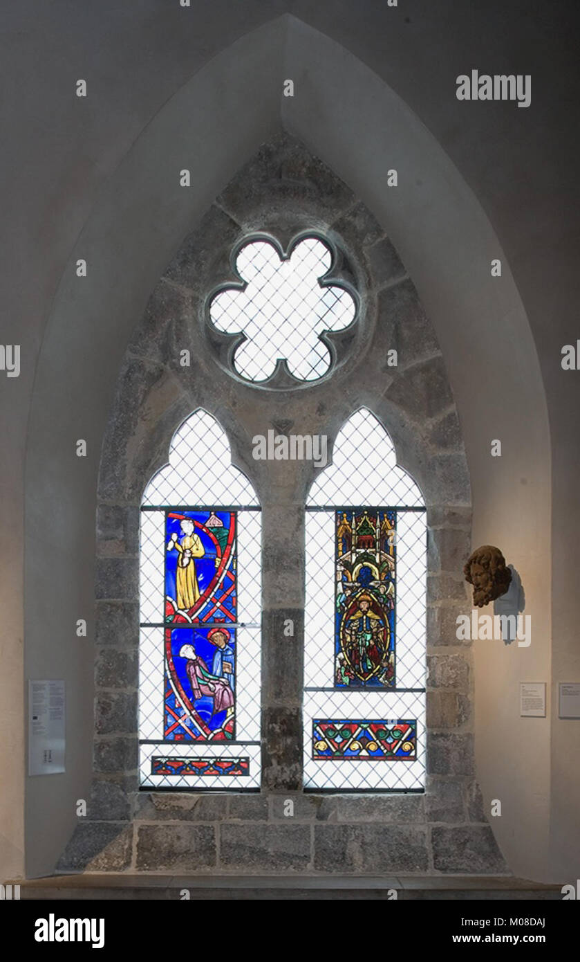 This lancet window, a notable example of medieval architecture ...