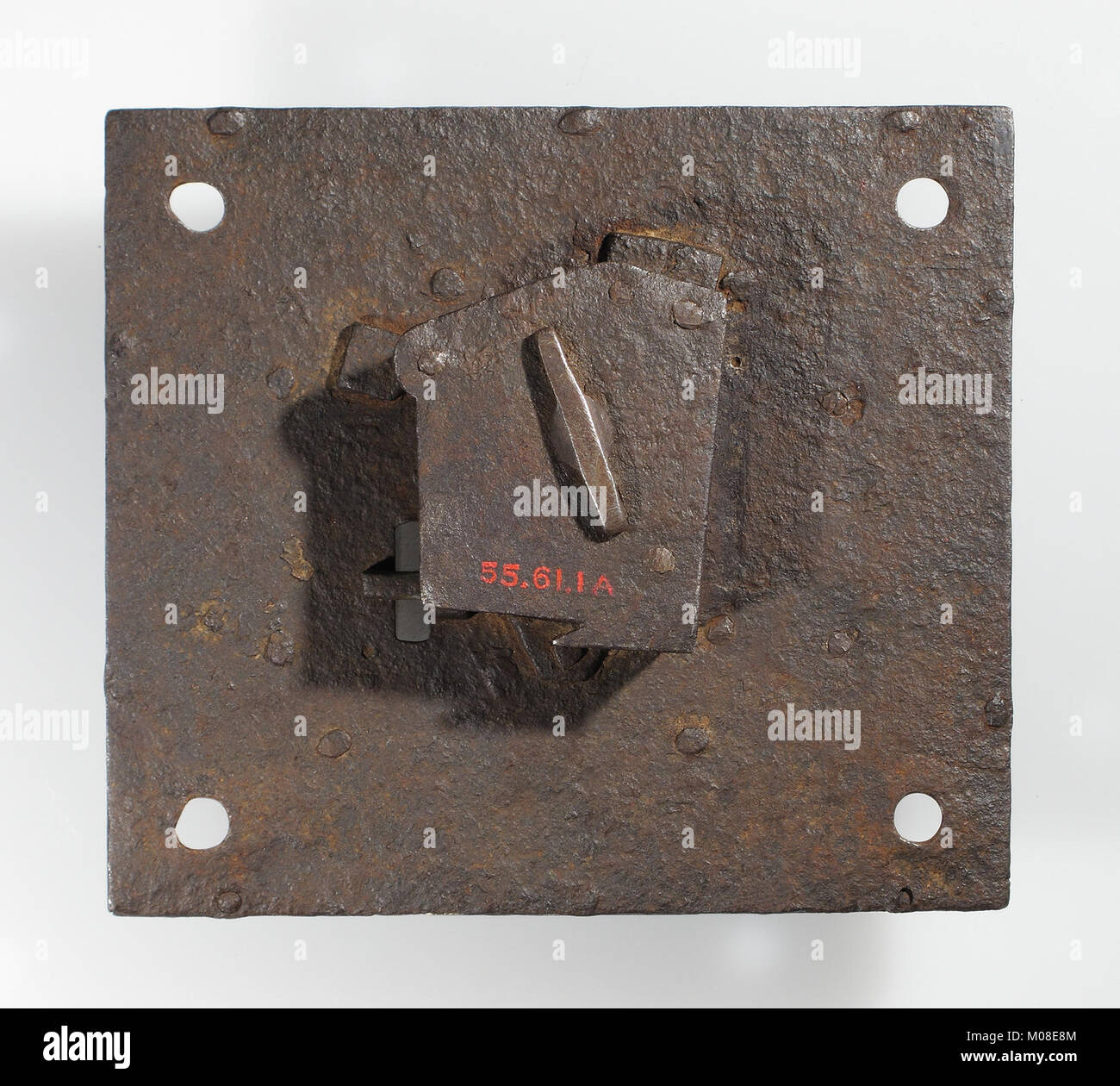 This lock, an essential component of security in its time, features ...